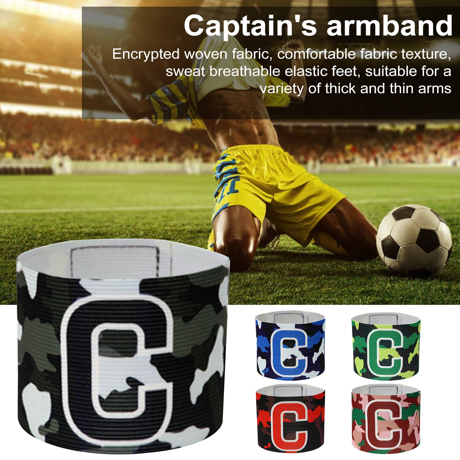 sunsanly Captain C Armband Adjustable Unisex Adults Teens Football ...