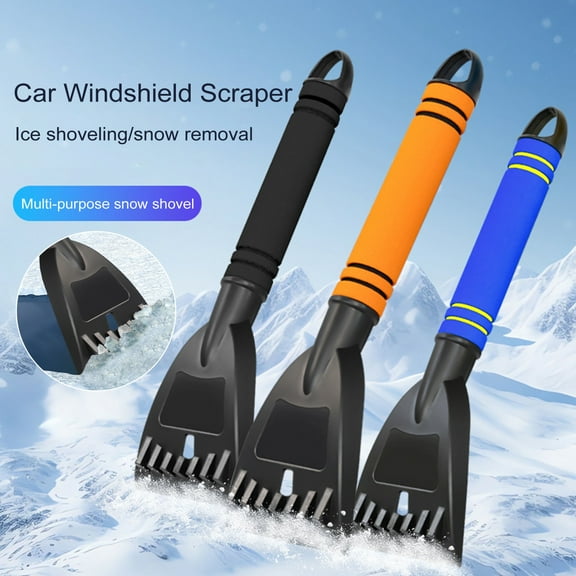 Retractable Snow Shovel & Ice Scraper | 360° Rotating Brush Head ...