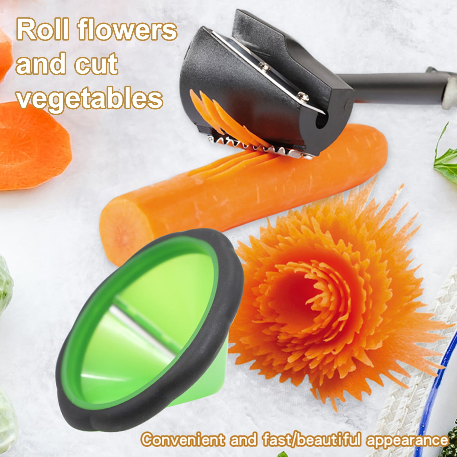 sunsanly Carrot Curler And Peeler Vegetable Cutter Spiral Slicer for ...