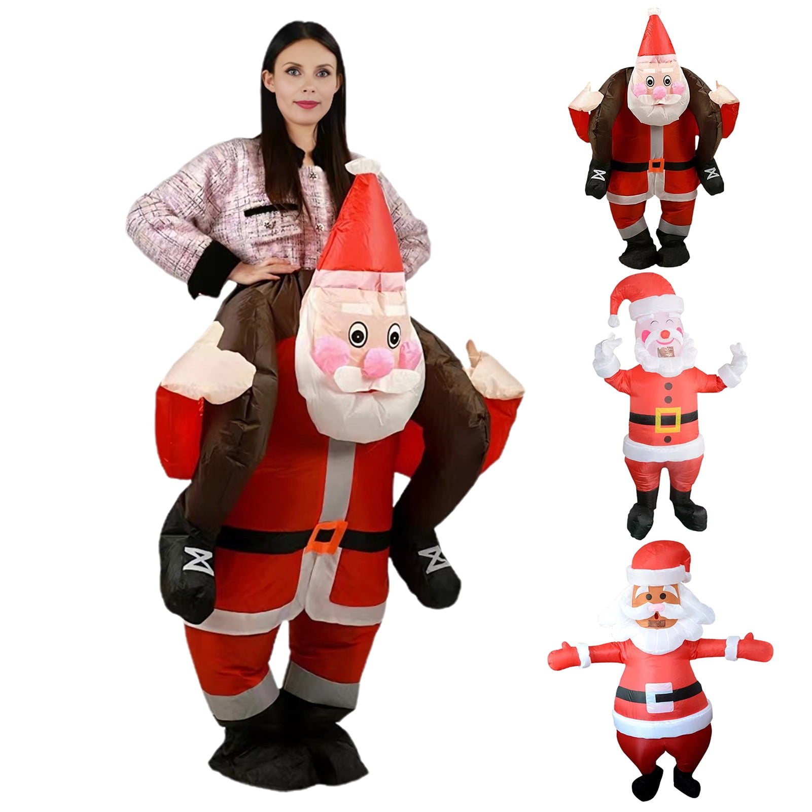 sunsanly Christmas Inflatable Costume Adult Riding-Santa Claus ...