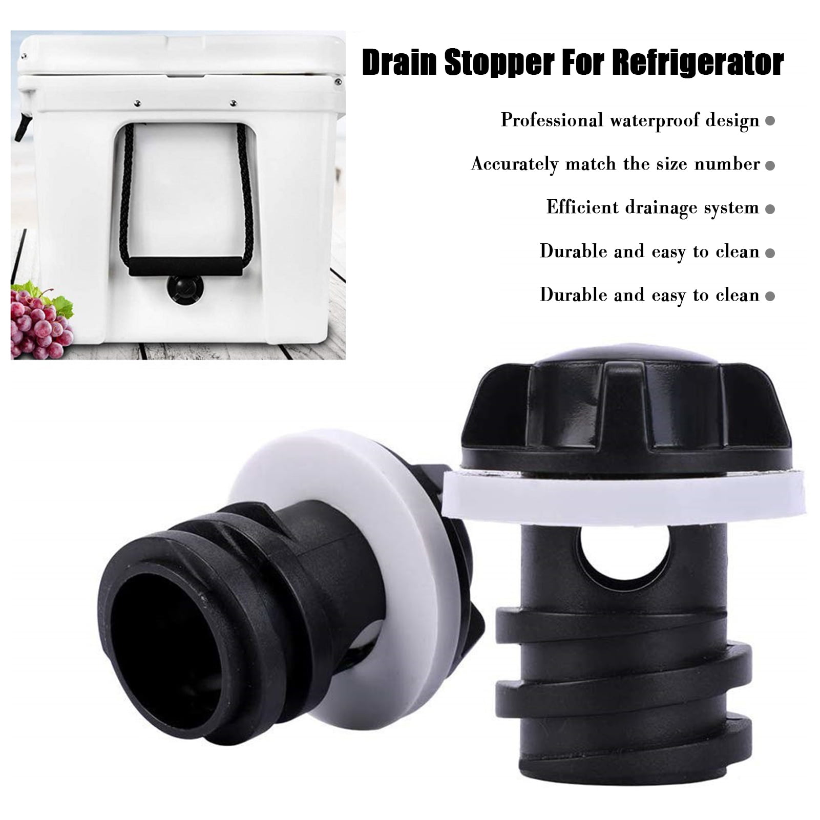 sunsanly Cooler Drain Stopper Sea Raft Rock Fishing Insulated Cooler ...