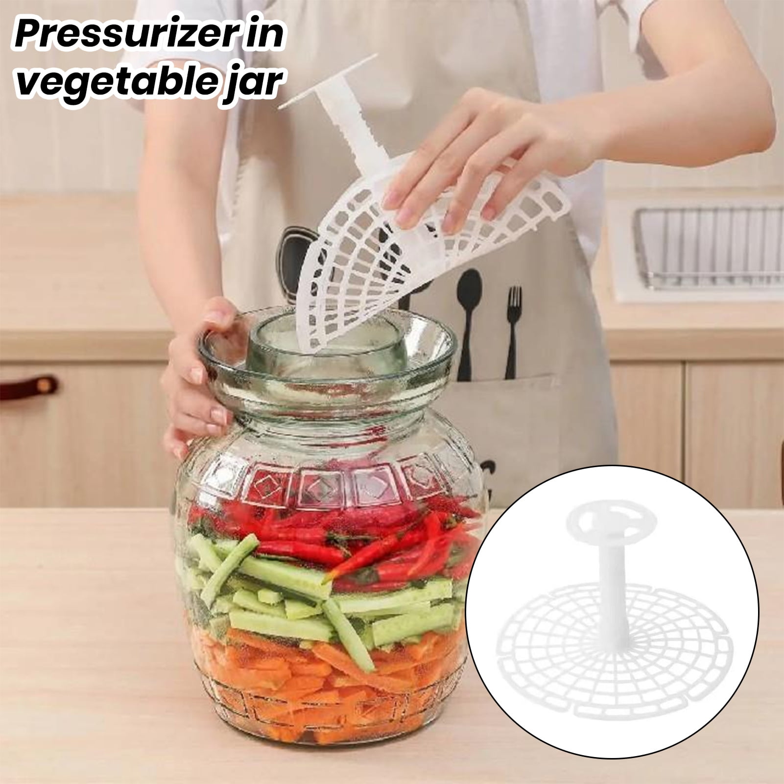 sunsanly Cucumber Pot Press Plastic Holder for Kimchi Making Pressure ...