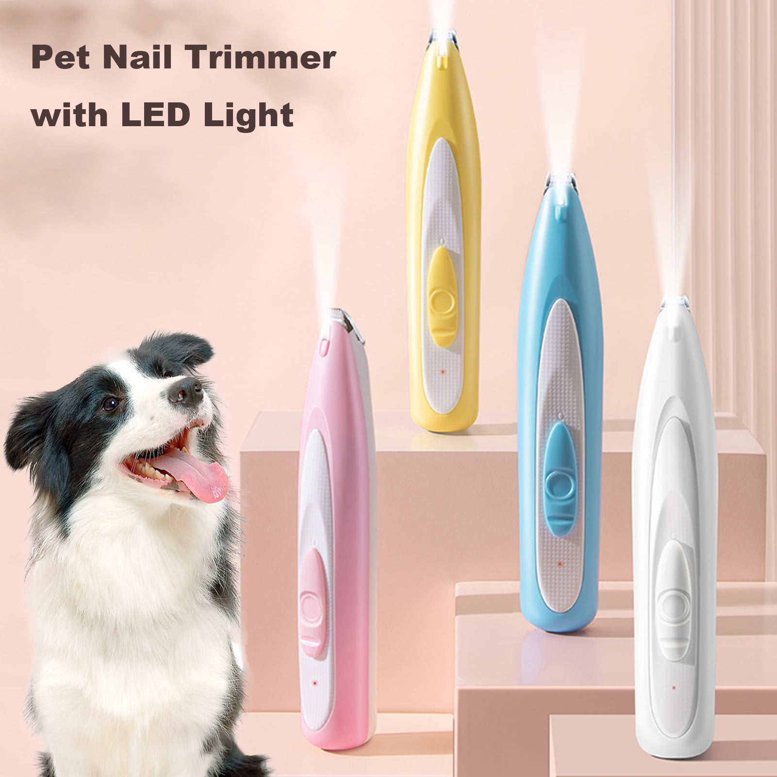 sunsanly Dog Paw Trimmer with LED Light Rechargeable Cordless Hair ...
