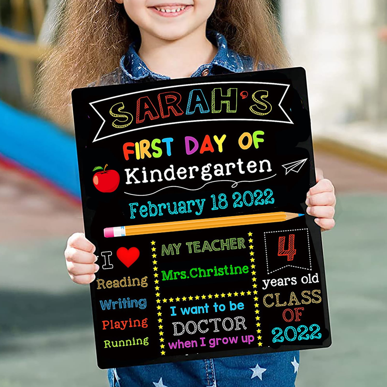 sunsanly Double Sided Message Board Reusable Kindergarten Preschool ...
