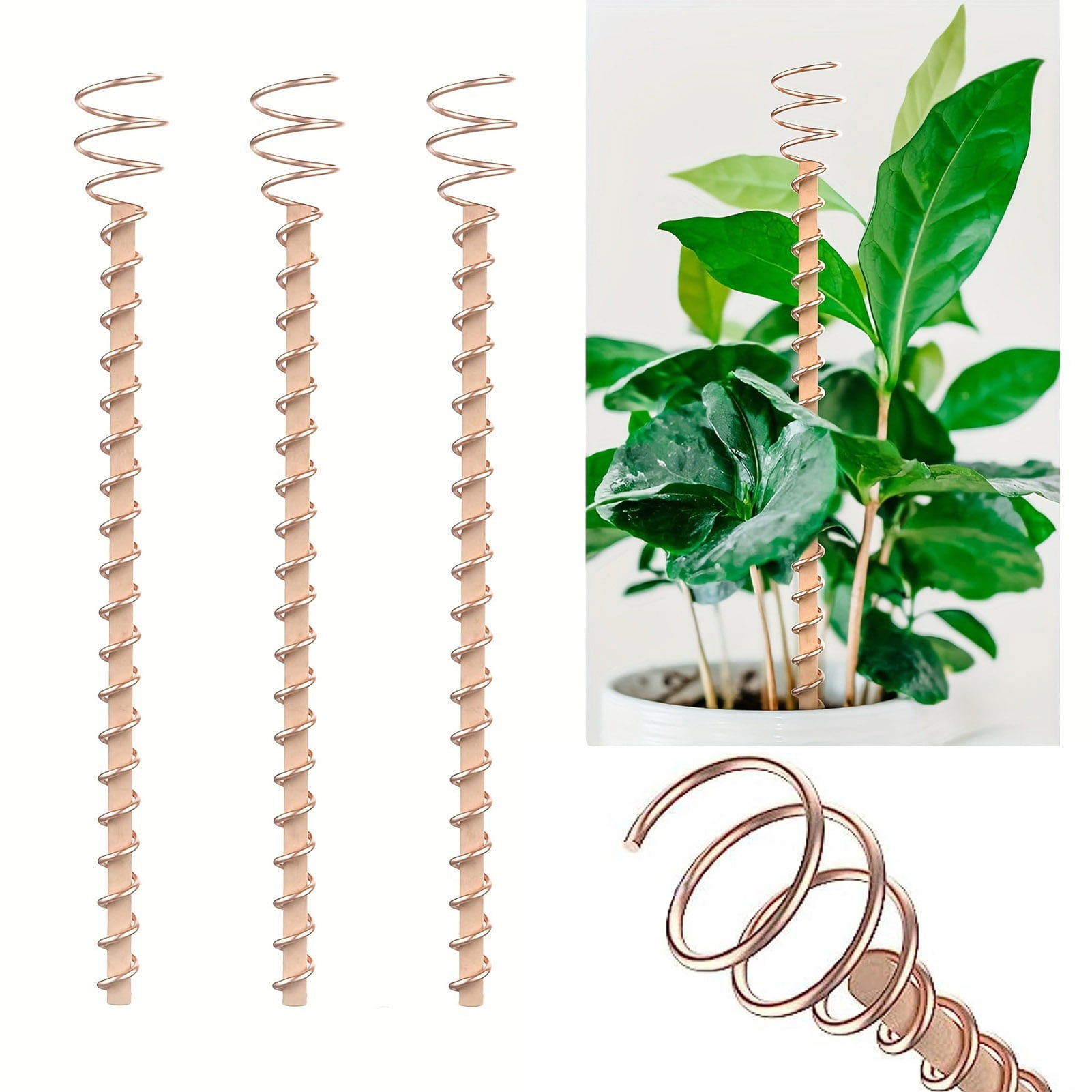 sunsanly Electroponic Plant Stake Copper Coil Antenna Garden Stake ...