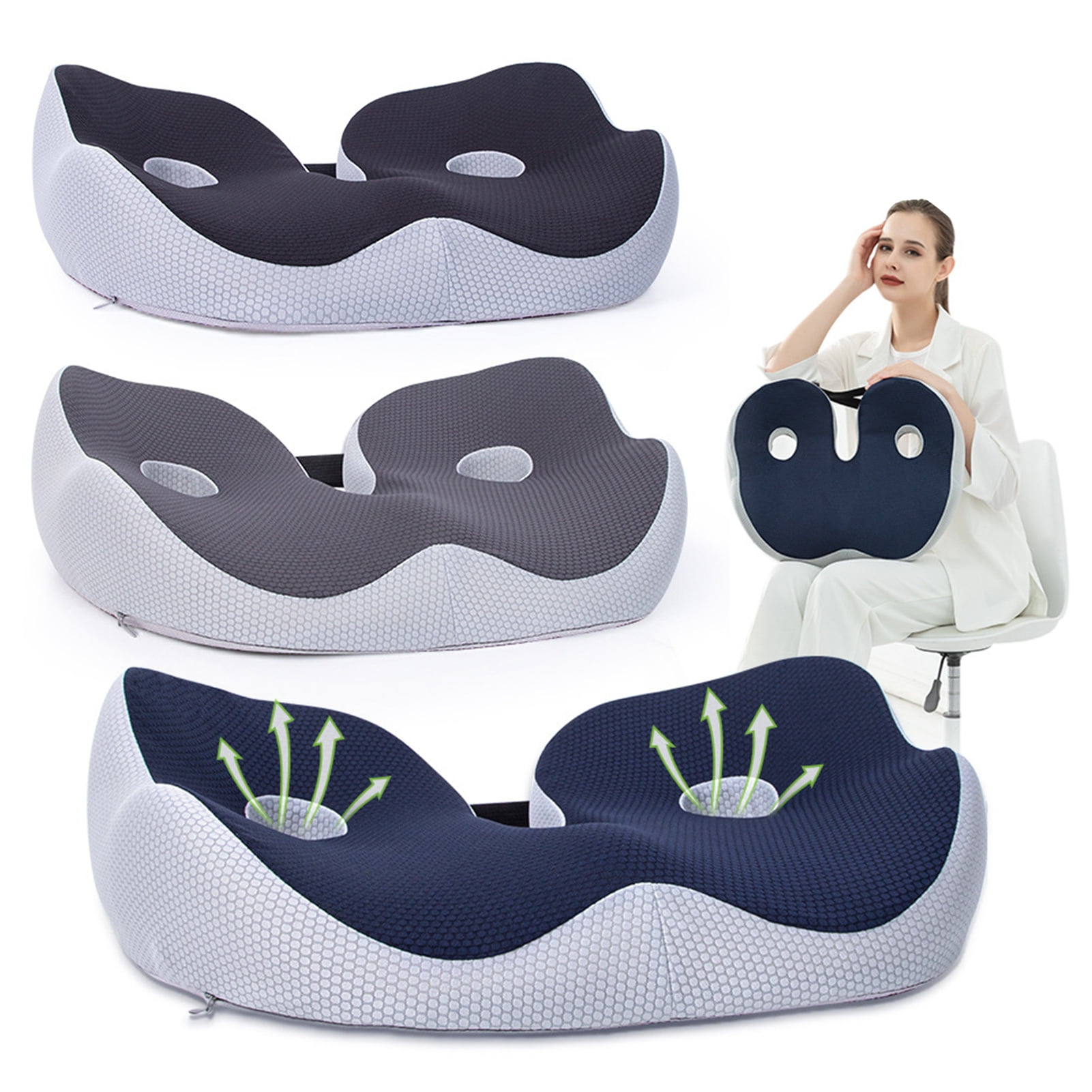 sunsanly Ergonomic Buttocks Cushion Hemorrhoid Seat Pad Tailbone ...