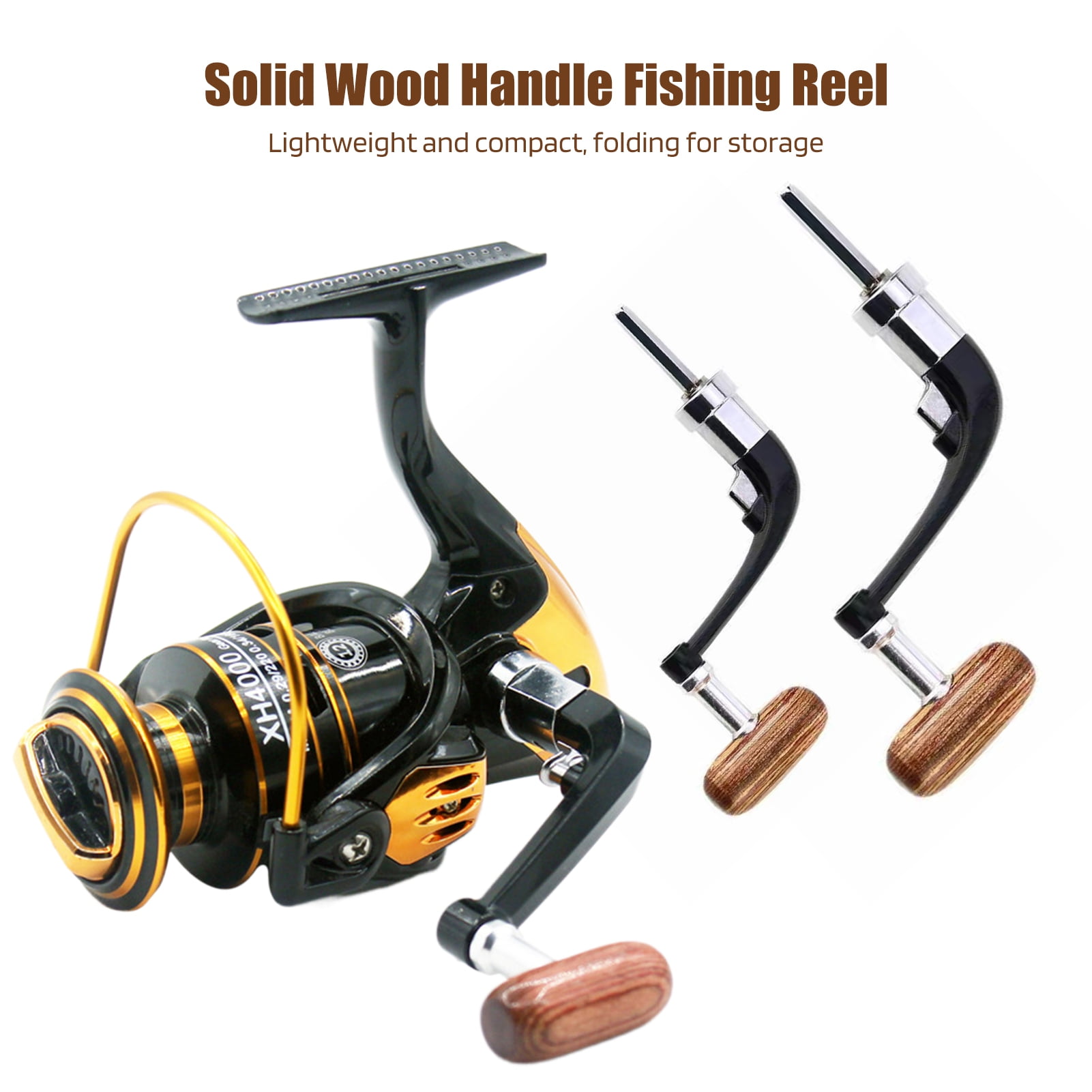 sunsanly Fishing Reel Rocker Arm Folding Heavy Duty Fishing Spinning ...