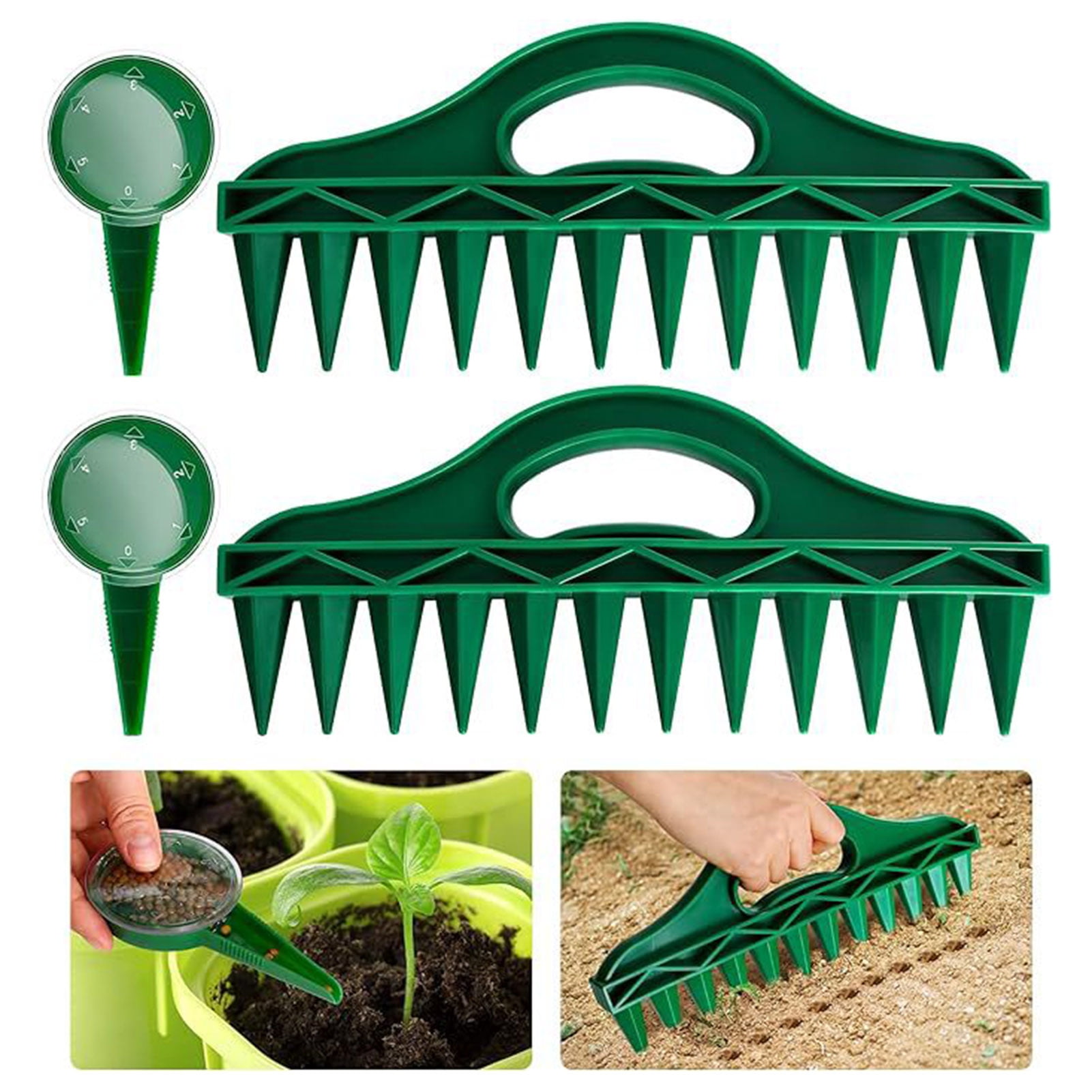 sunsanly Garden Sowing Dispenser with Handle Suitable Spacing Practical ...