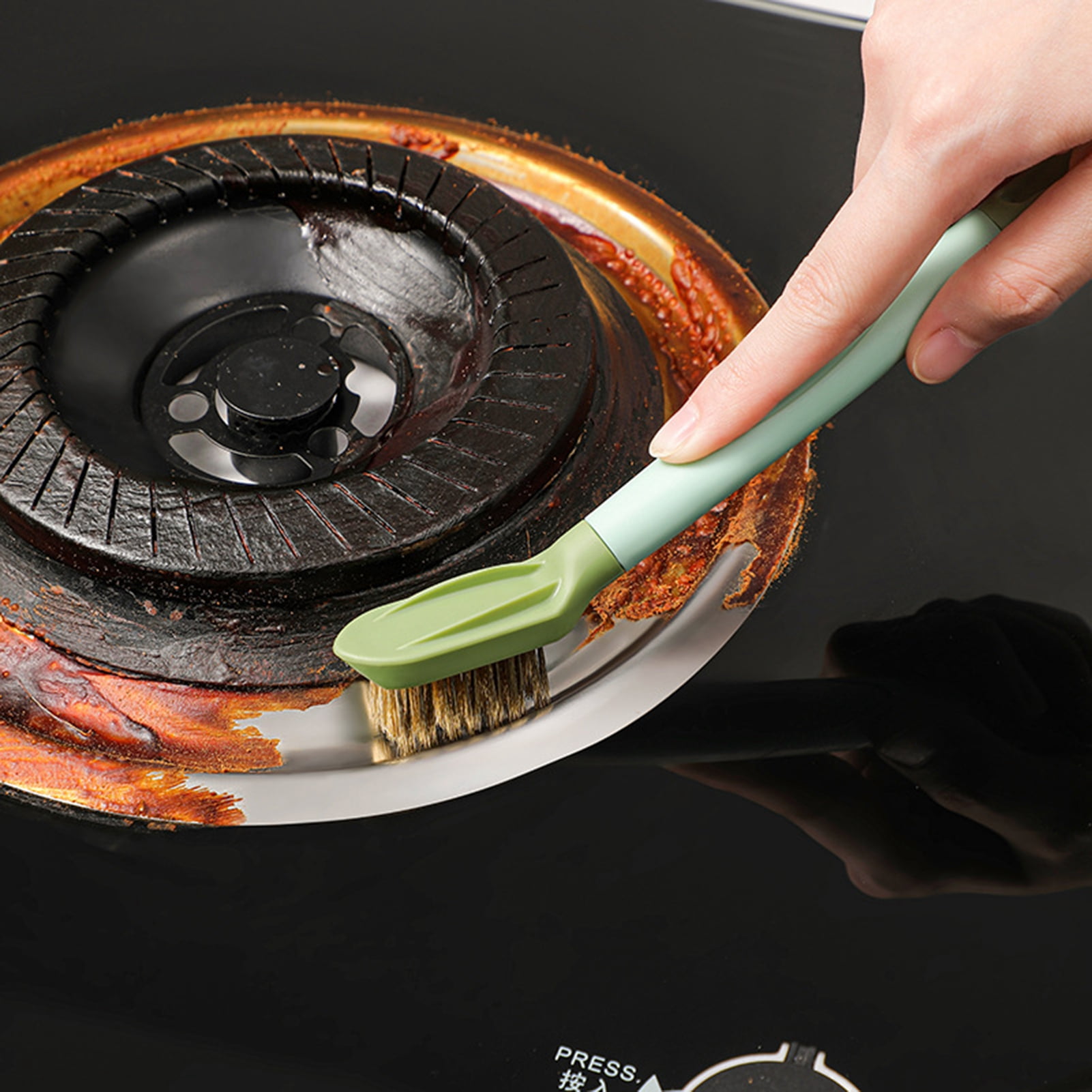 sunsanly Gas Stove Brush 3 in 1 Daily Cleaning Wire Brush Multi ...