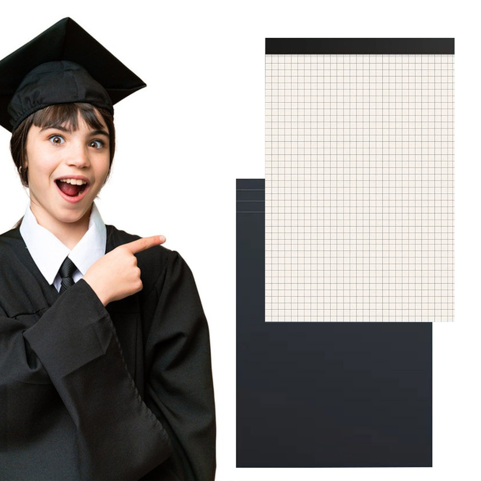 sunsanly Grid Paper Pad 80 Sheets Easy Tear Off Quadrille Grid Notebook ...