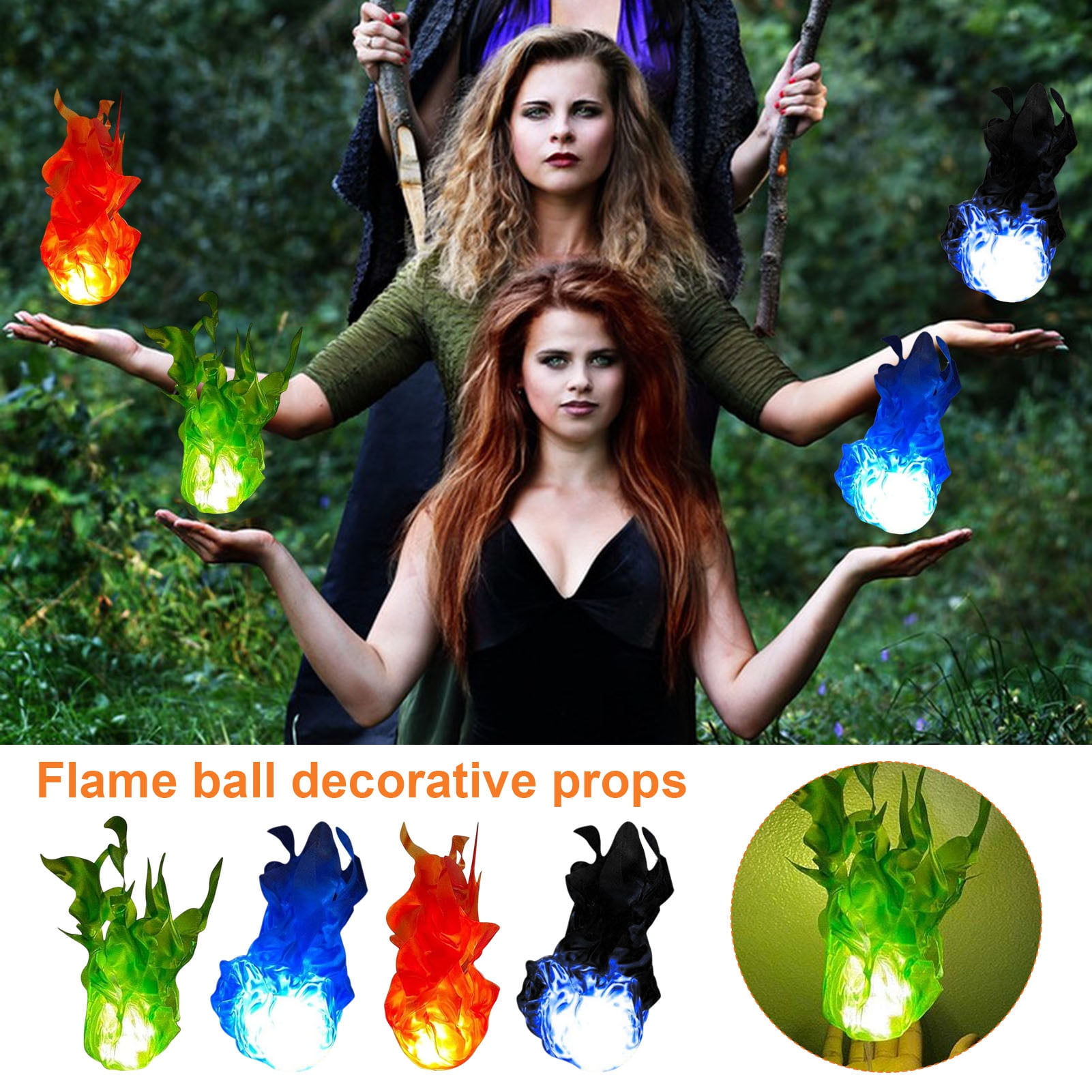 sunsanly Halloween Floating Fireball Artificial Fake Flame Floating LED ...