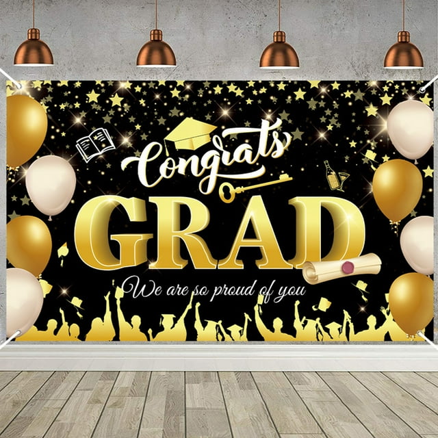 sunsanly Hanging Banner Clear Printing Polyester Graduation Ceremony ...