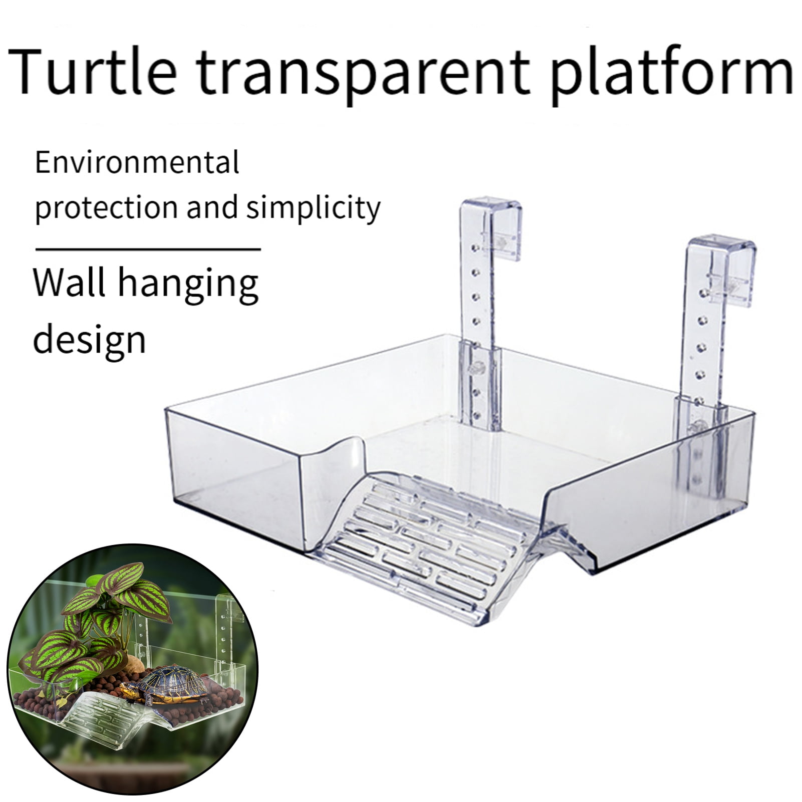 sunsanly Hanging Turtle Basking Platform Aquatic Reptile Ramp Dock ...