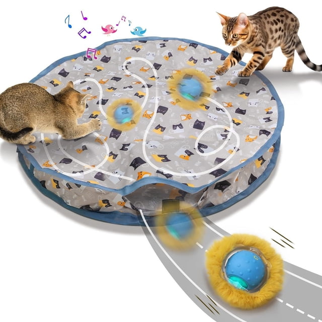 sunsanly Hunting Cover Cat Toys Hide And Seek Kitten Toy Interactive ...