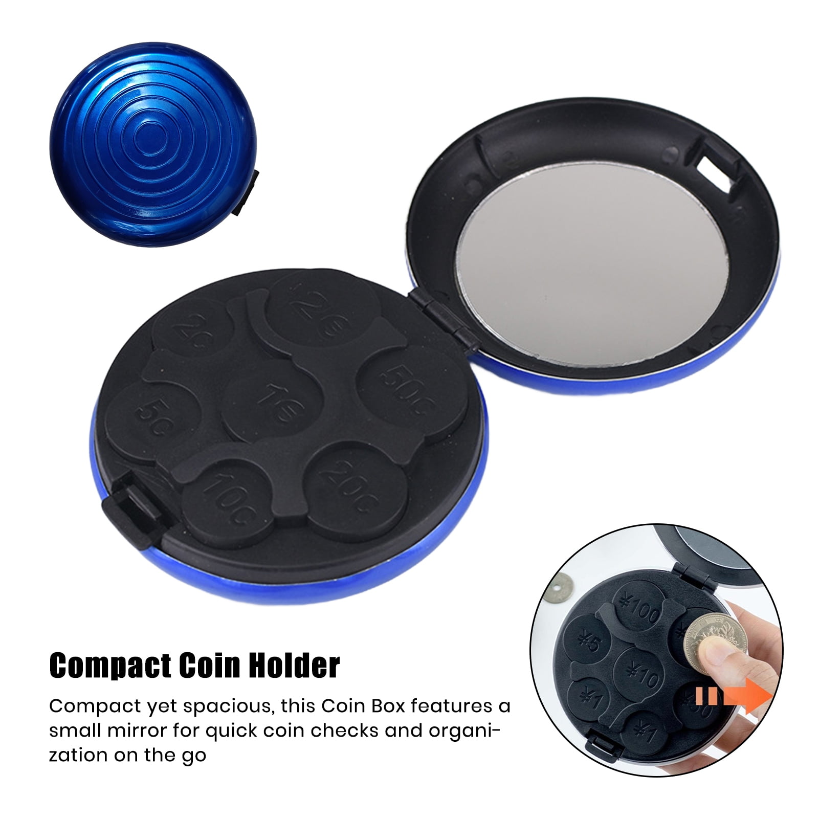 sunsanly Japanese Coin Organizer with Mirror Heavy Duty Yen Coin Case ...