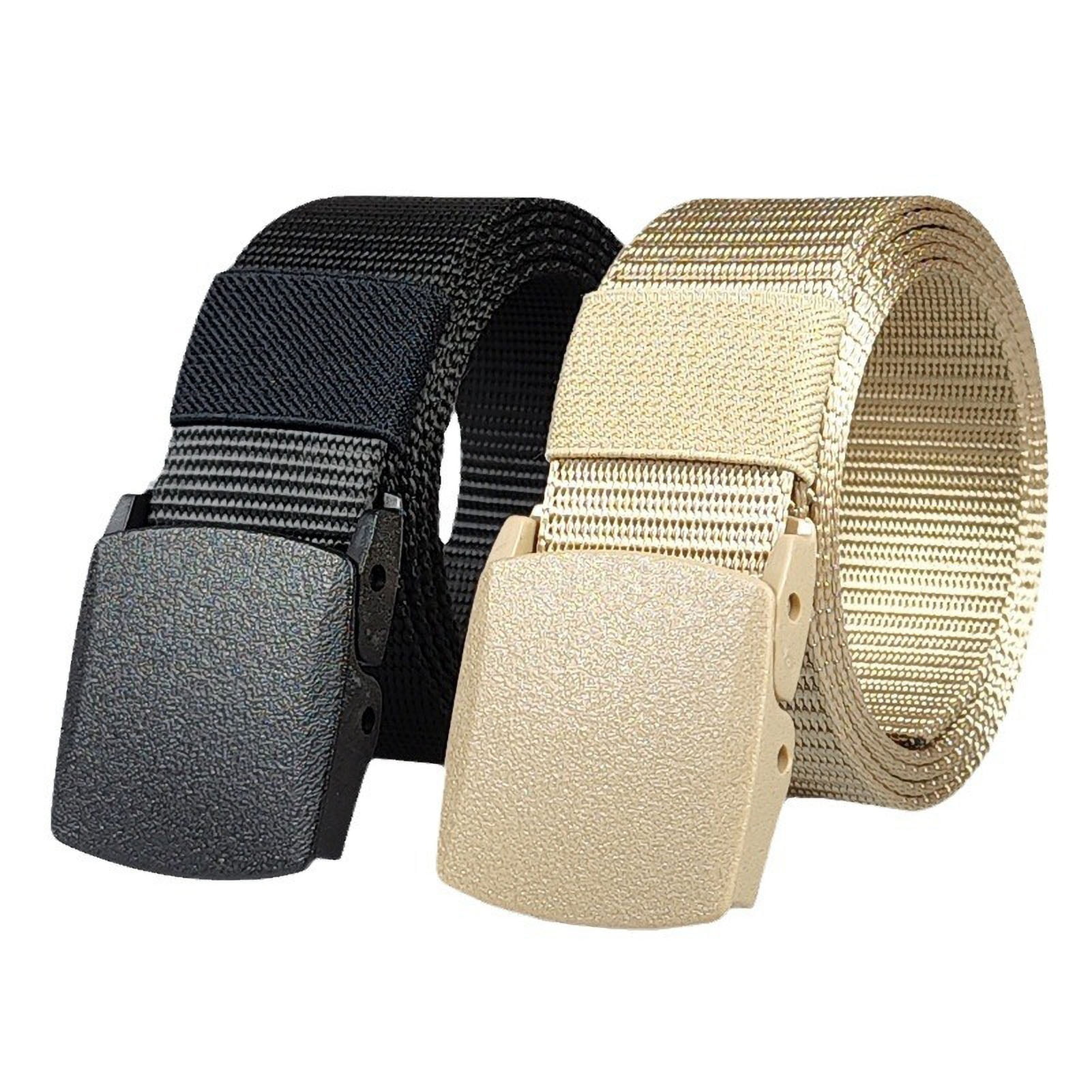 sunsanly Metal-free Nylon Belt Men Weaving Strap Holeless Adjustable ...