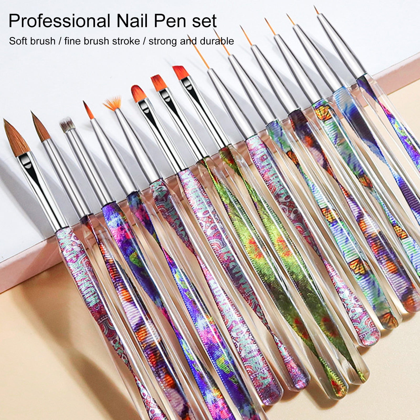 sunsanly Nail Painting Pen Non-shedding Soft Bristles DIY Good ...