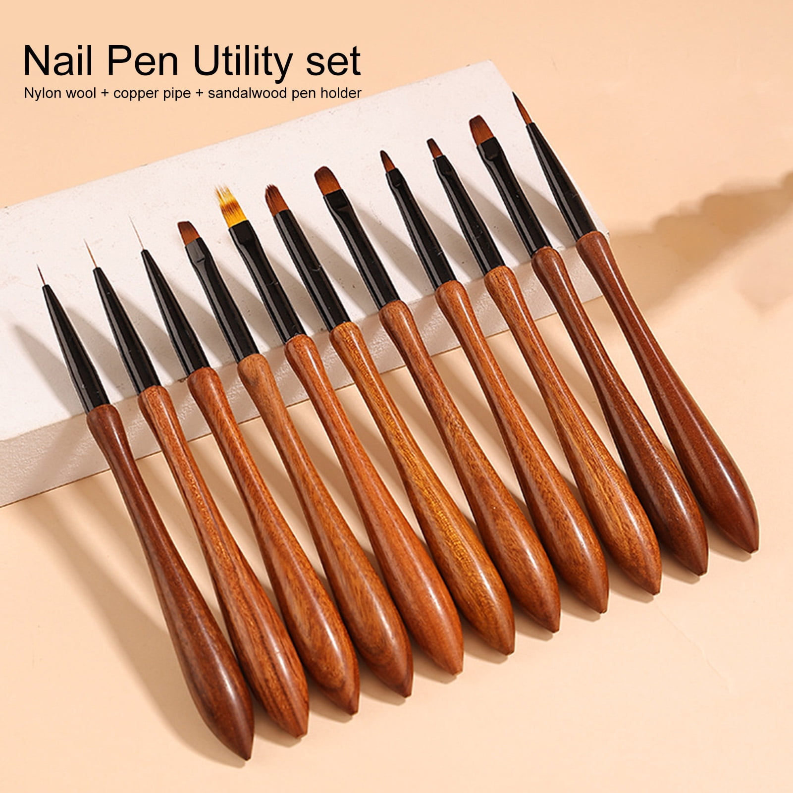 sunsanly Nail Painting Pen Soft Bristle Non-shedding Fine Brush Strokes ...