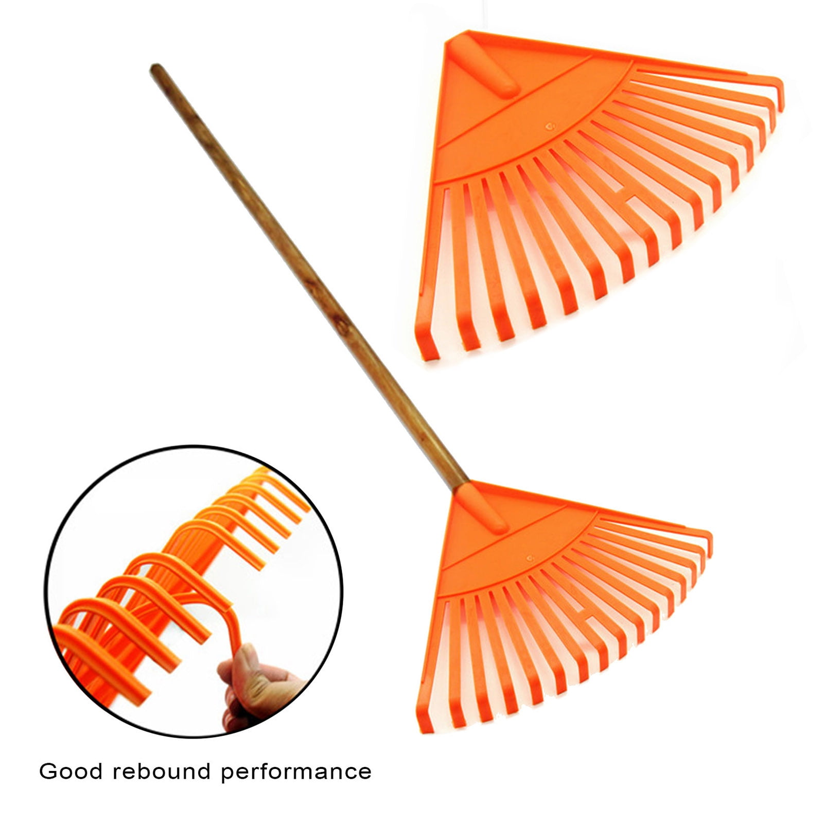 sunsanly Non-Slip Garden Rake Weed Puller Tool with Long Adjustable Handle Design Easy ...