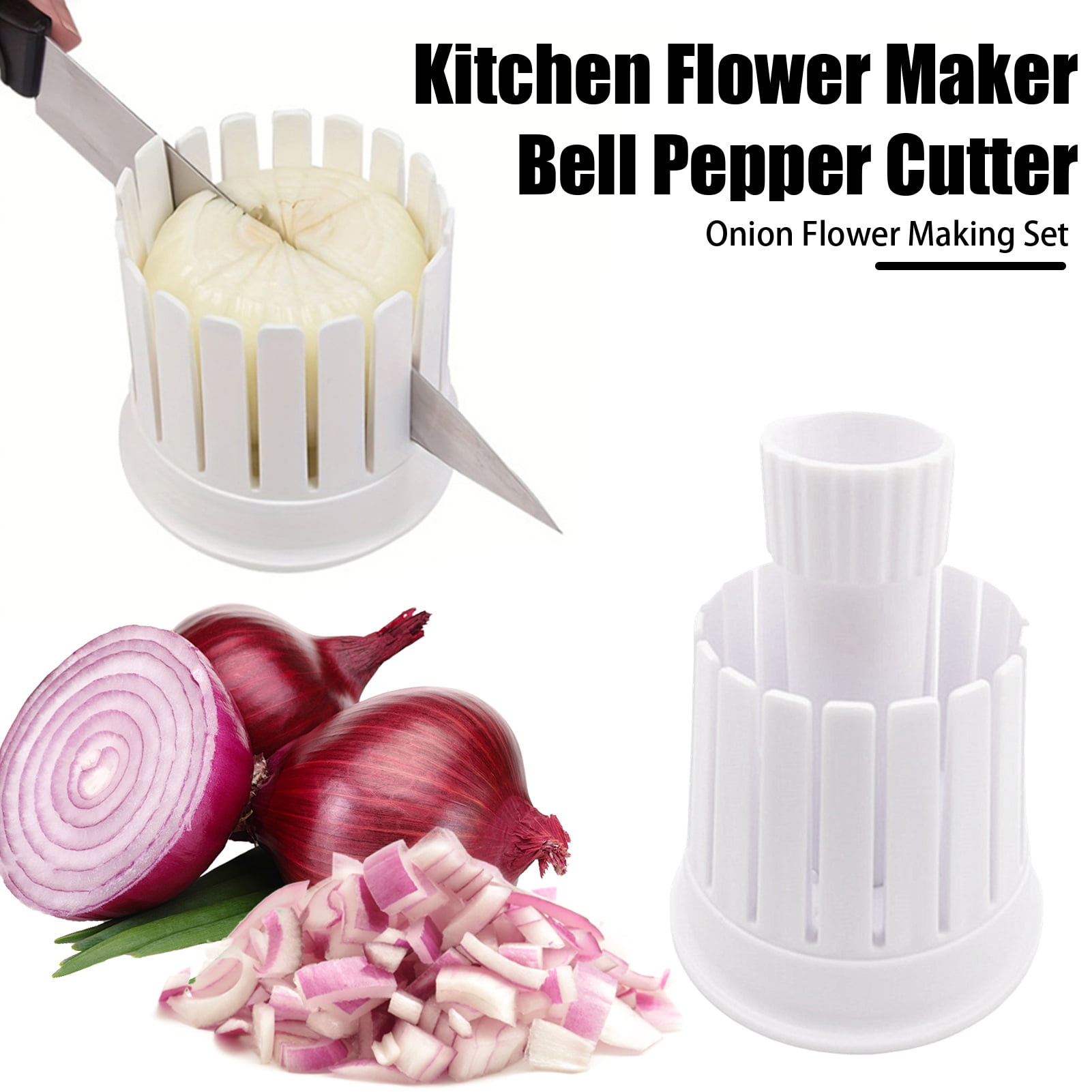 sunsanly Onion Cutter Blossom Maker All-in-One Flower Making Kit Chef ...