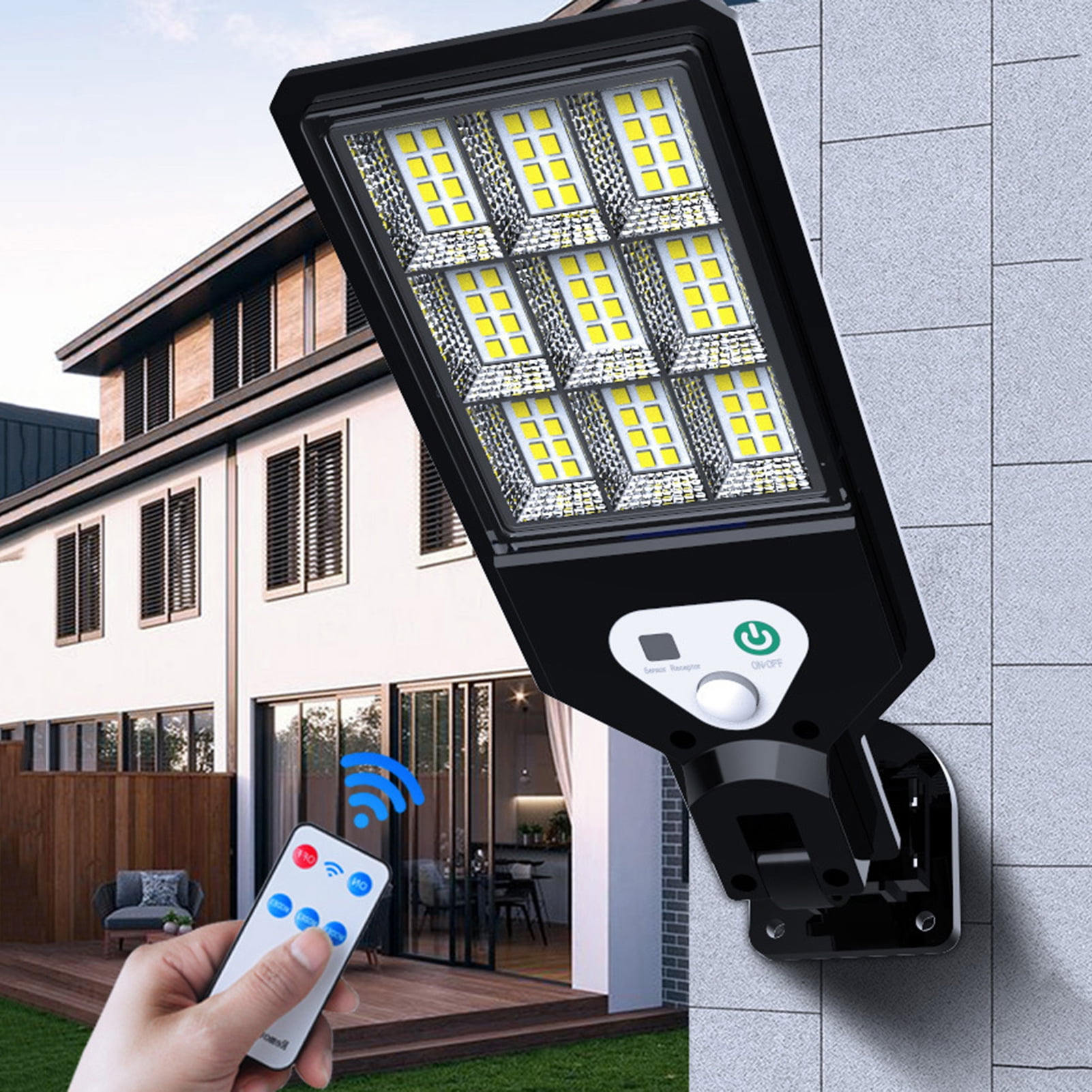 sunsanly Outdoor Solar Powered Light with Remote Control High ...
