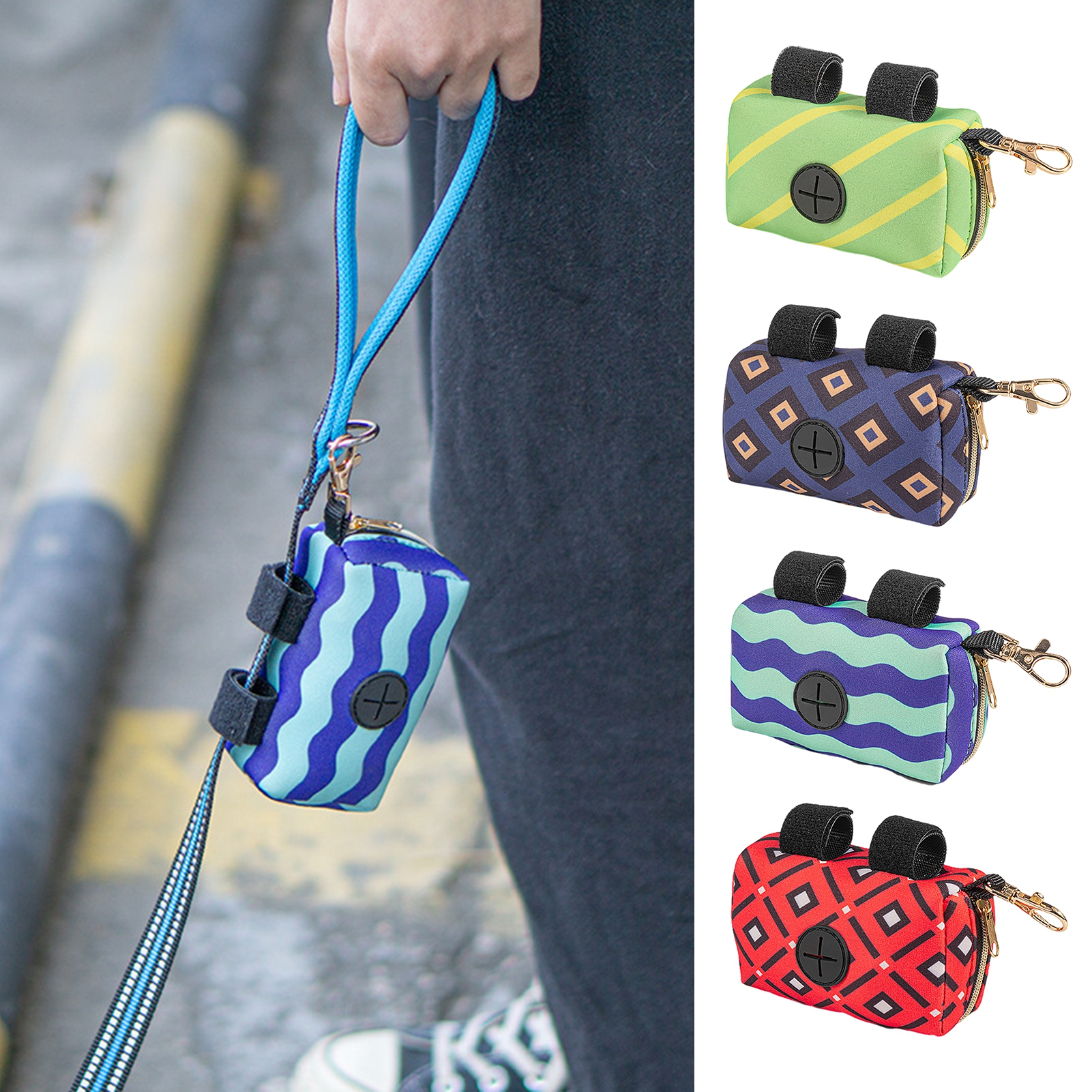 sunsanly Pet Waste Bag Dispenser with Hanging Buckles Dog Poop Bag ...