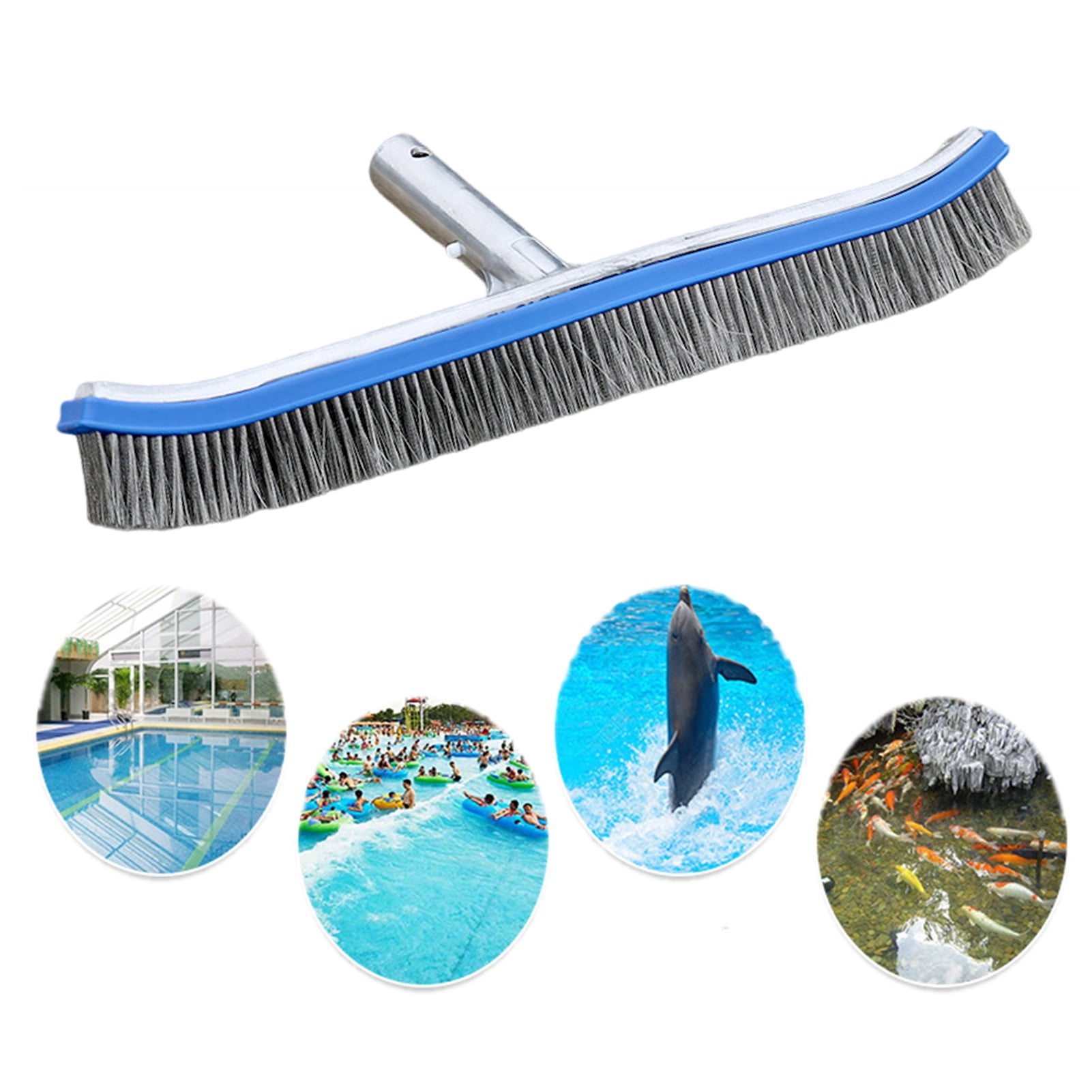 sunsanly Pool Brush Head Stainless Steel Wire Pool Brush with Curved ...