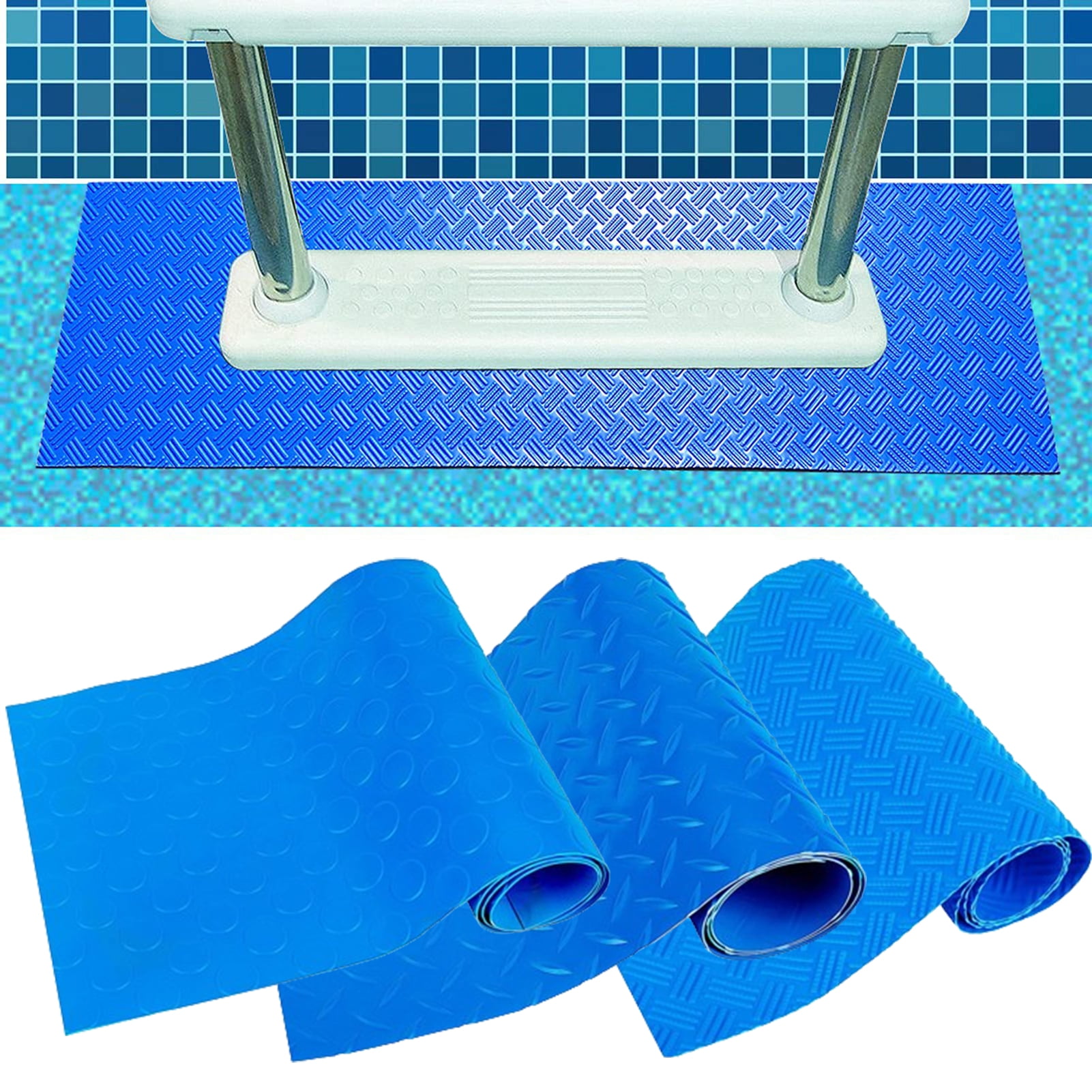 sunsanly Pool Ladder Mat Protective Pool Ladder Pad Non-Slip Step Mat ...