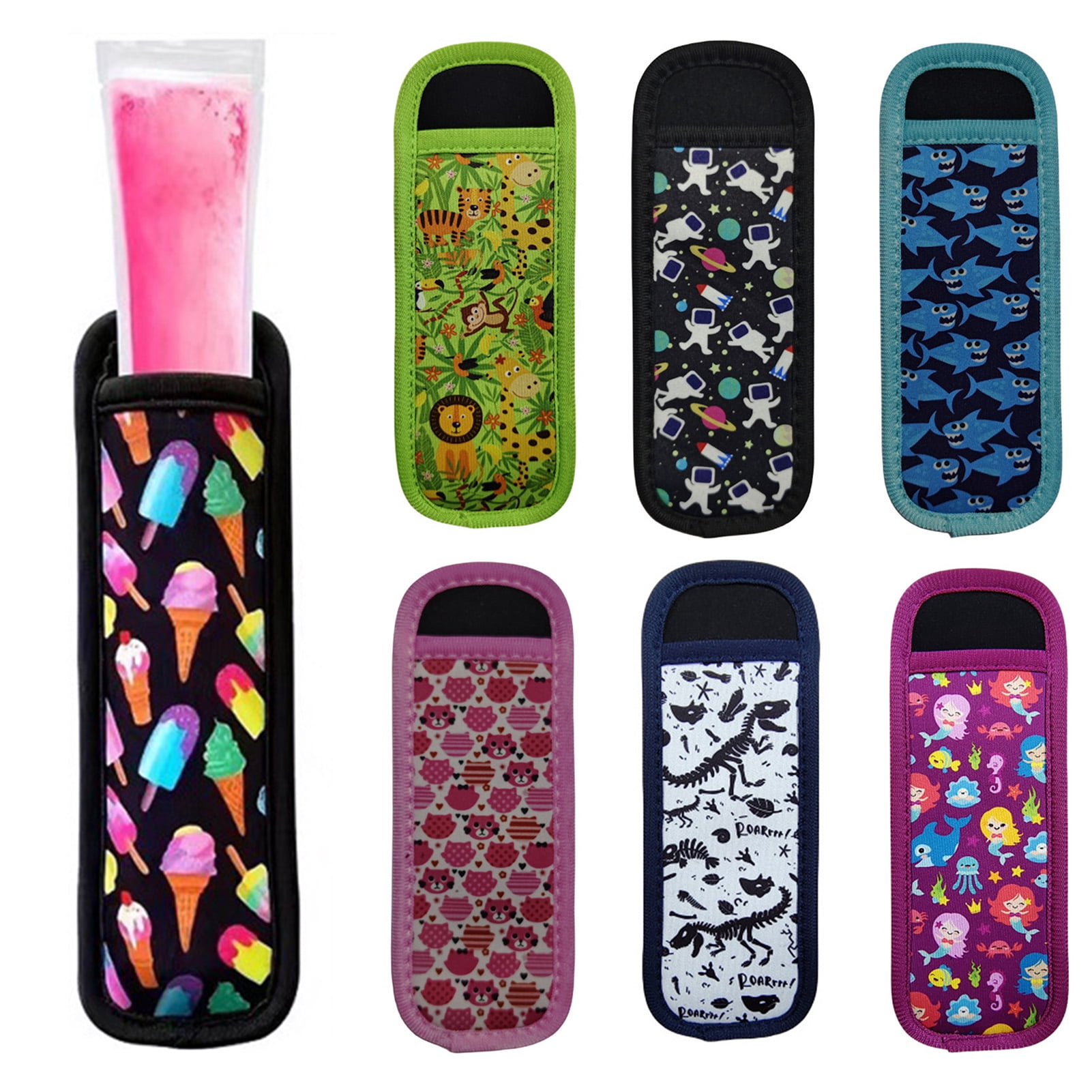 sunsanly Popsicle Holder for Kids Ice Pop Insulator Sleeves Popsicle ...