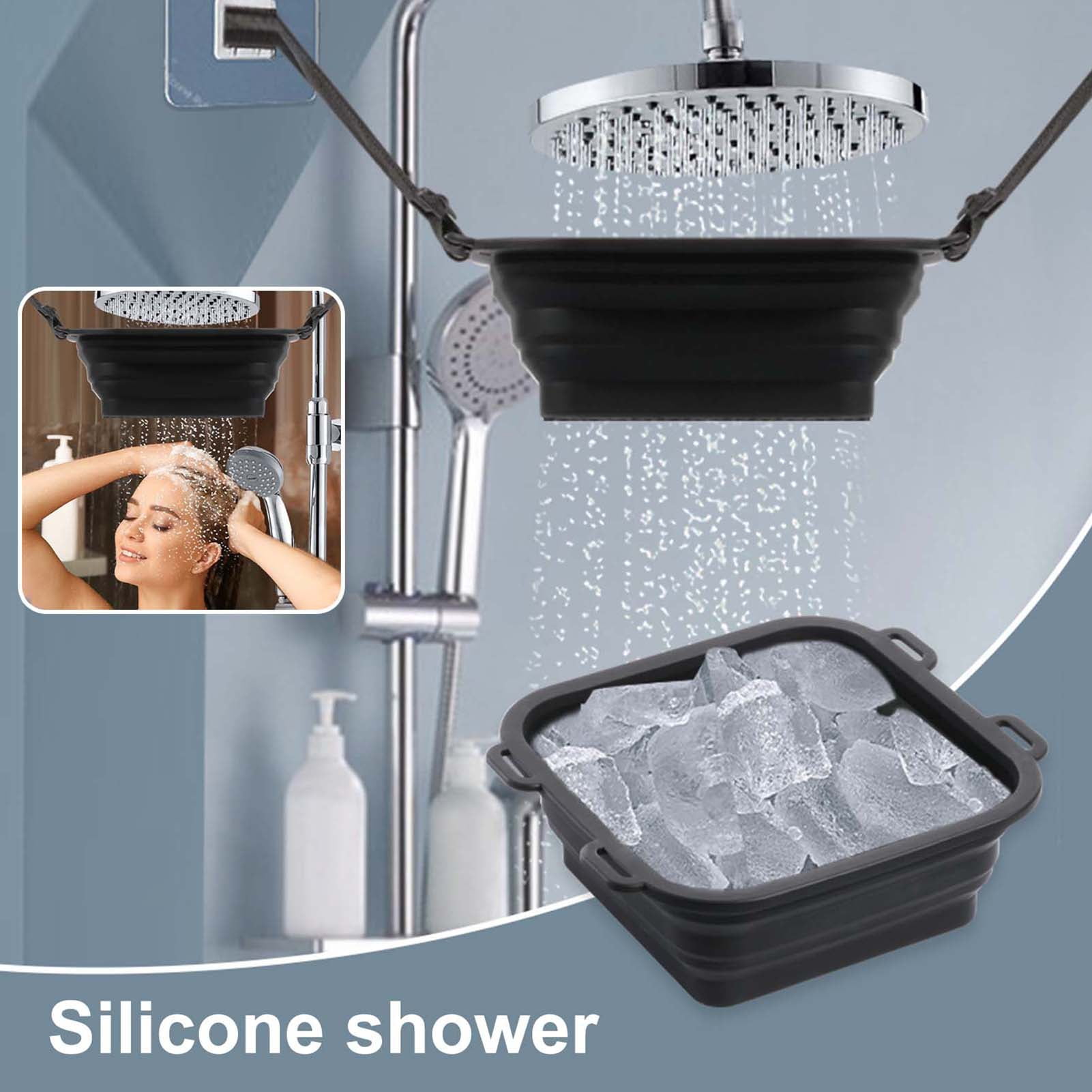 sunsanly Portable Ice Bath Barrel Rapid Cooling Foldable Silicone Ice ...