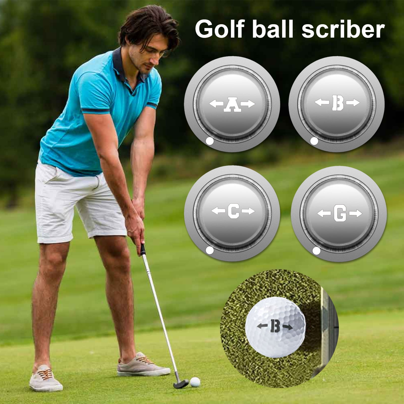 sunsanly Precision Golf Ball Marker Golf Accessories DIY Golf Marker ...