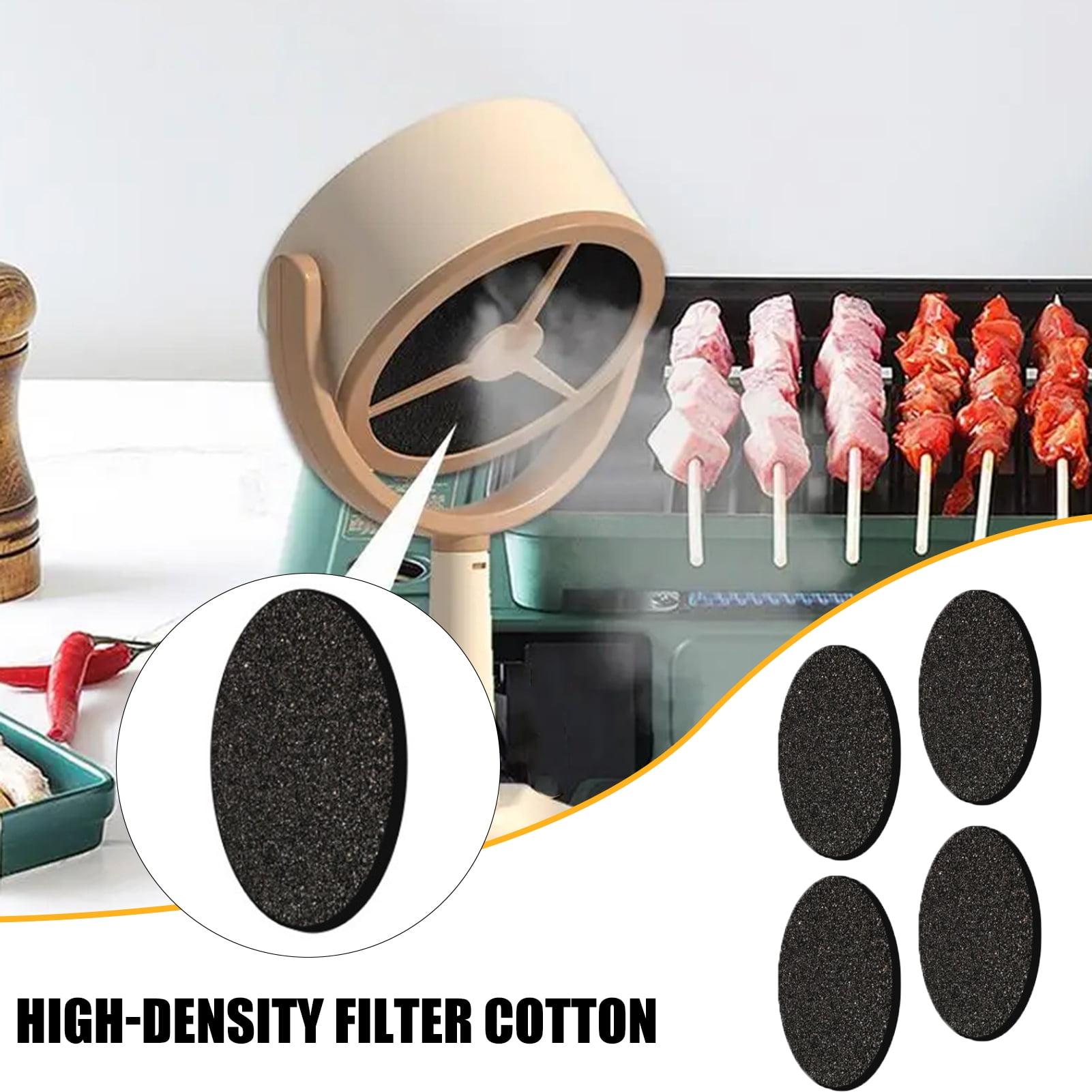 sunsanly Range Hood Filter Cotton Activated Carbon Portable Extractor ...