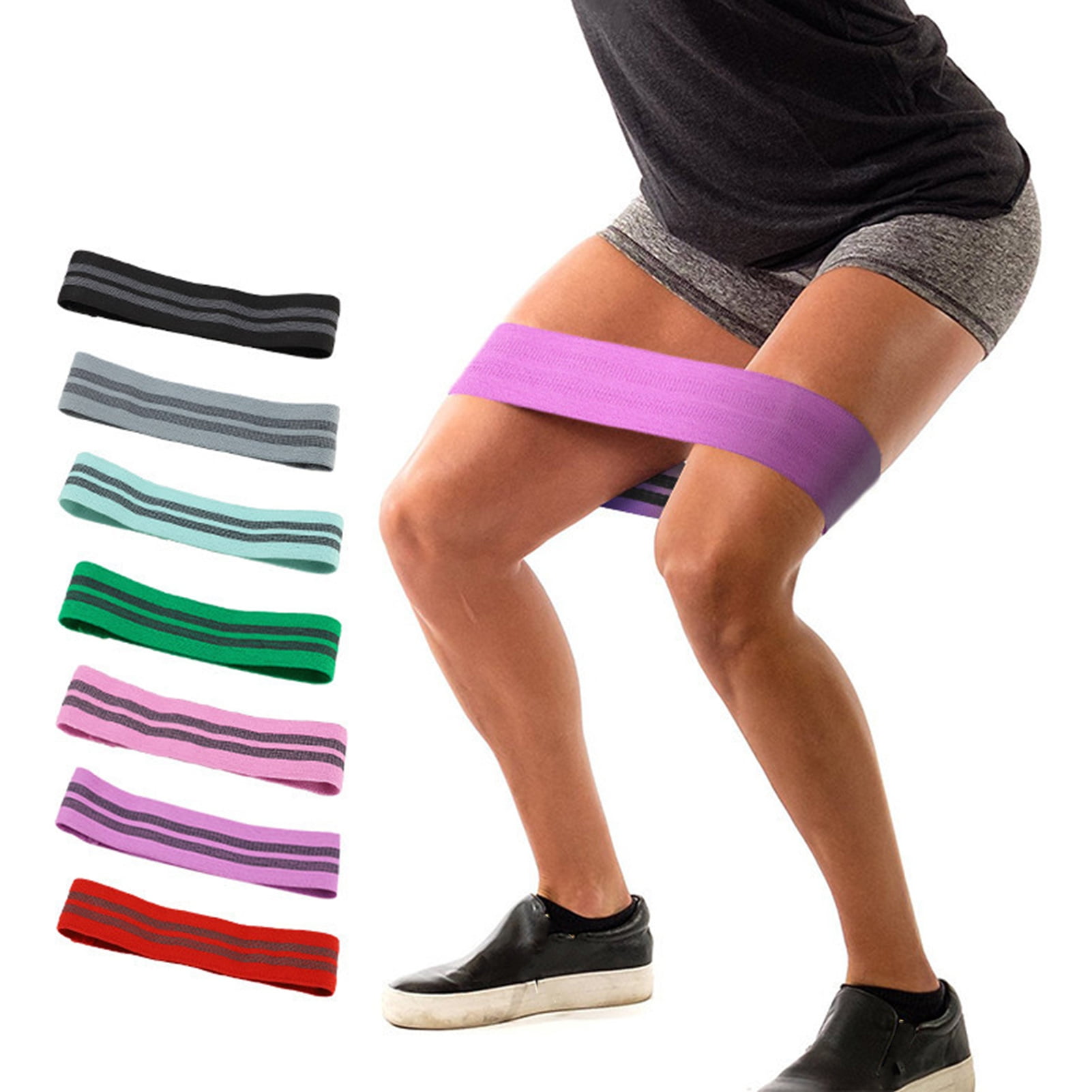 sunsanly Resistance Band Legs Glutes Hip Building Lifting Stretch ...