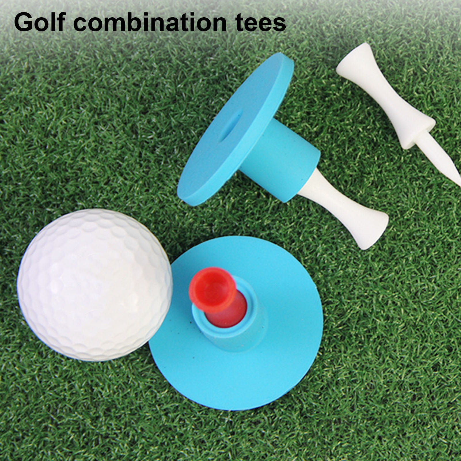 sunsanly Rubber Golf Tee Holder Set Core Design Golf Nails Training ...