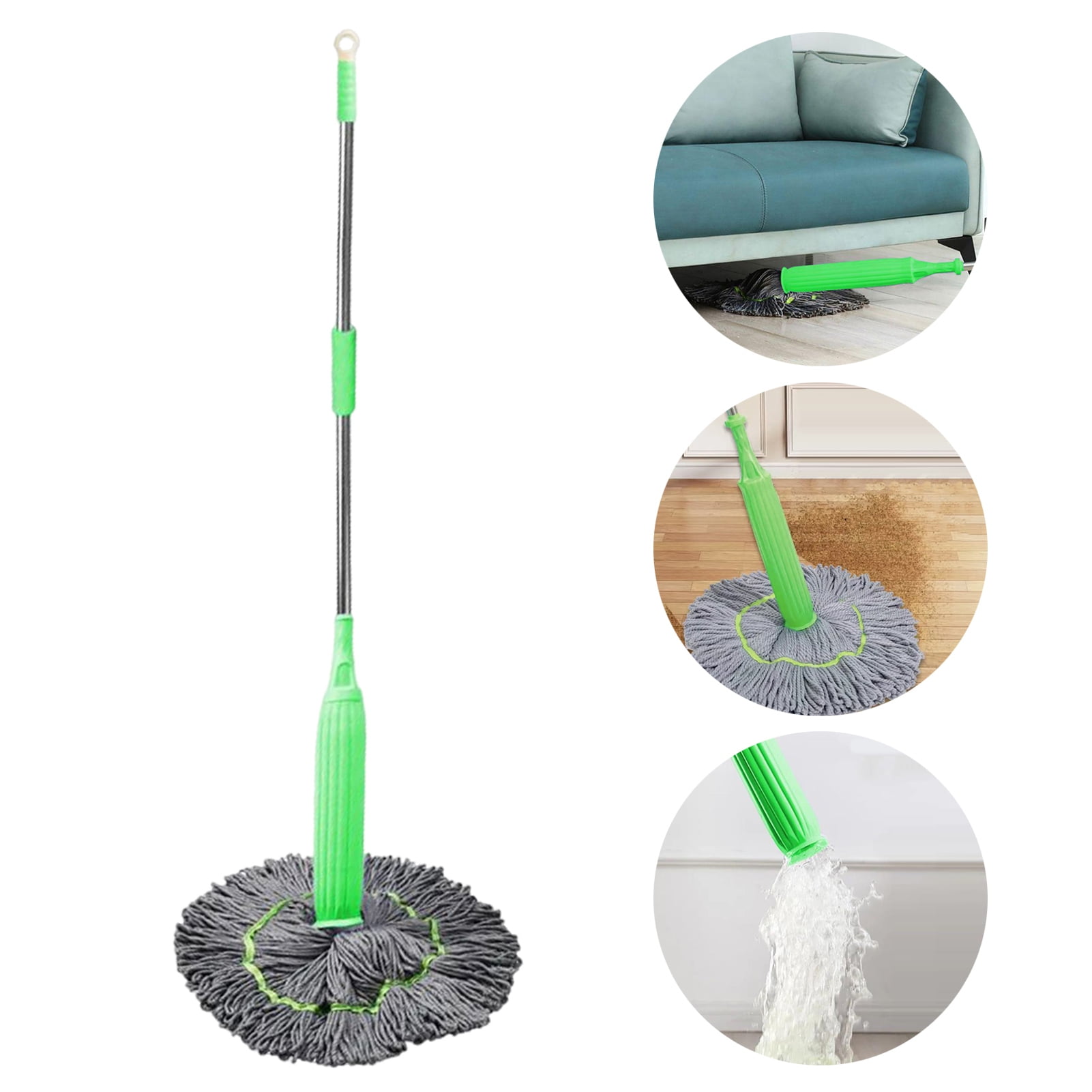 sunsanly Self-twisting Microfiber Mop with Wringing Function 360 Degree ...