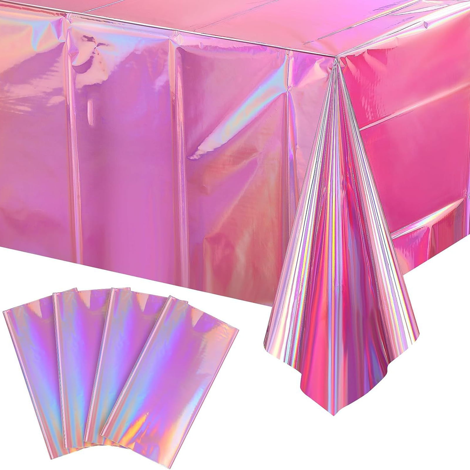 sunsanly Shiny Disposable Lasers Rectangle Tablecloth Colorful ...