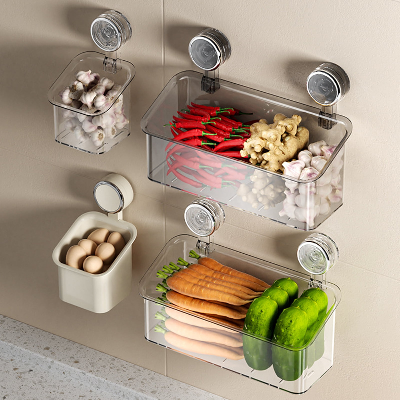sunsanly Shower Caddy Storage Rack with Drain Holes Transparent Design ...
