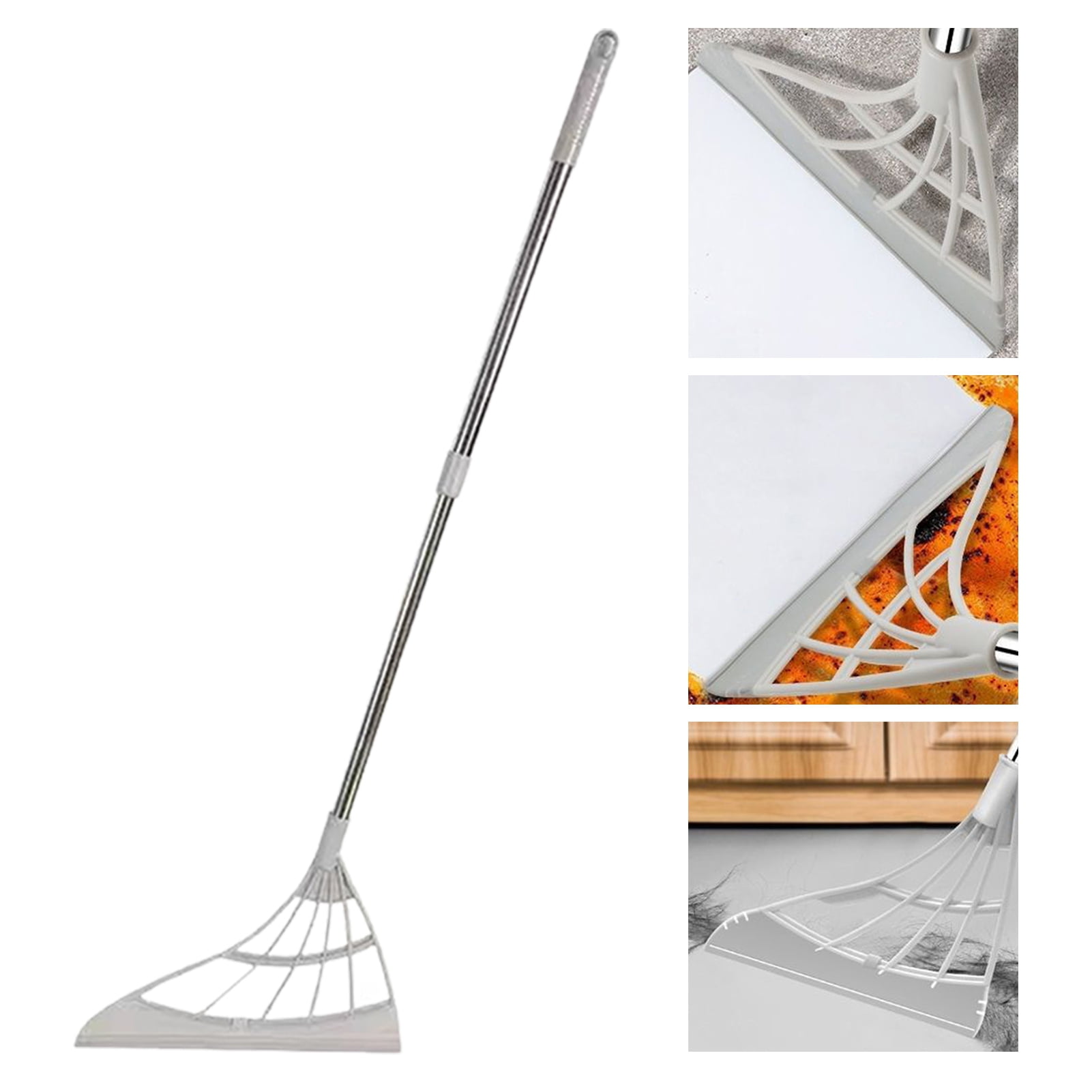 sunsanly Silicone Broom Set Floor Cleaning Rubber Broom Multifunctional ...