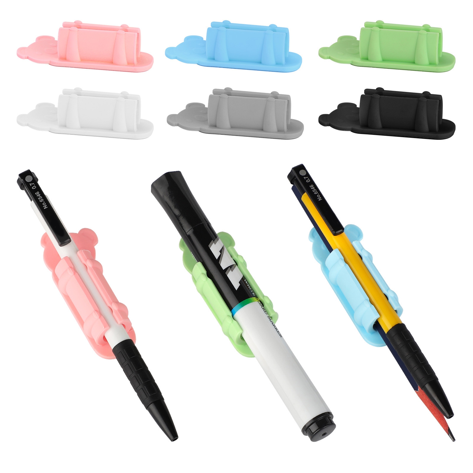 sunsanly Silicone Gel Pen Holder Self Adhesive Non-Slip Design Easy to ...