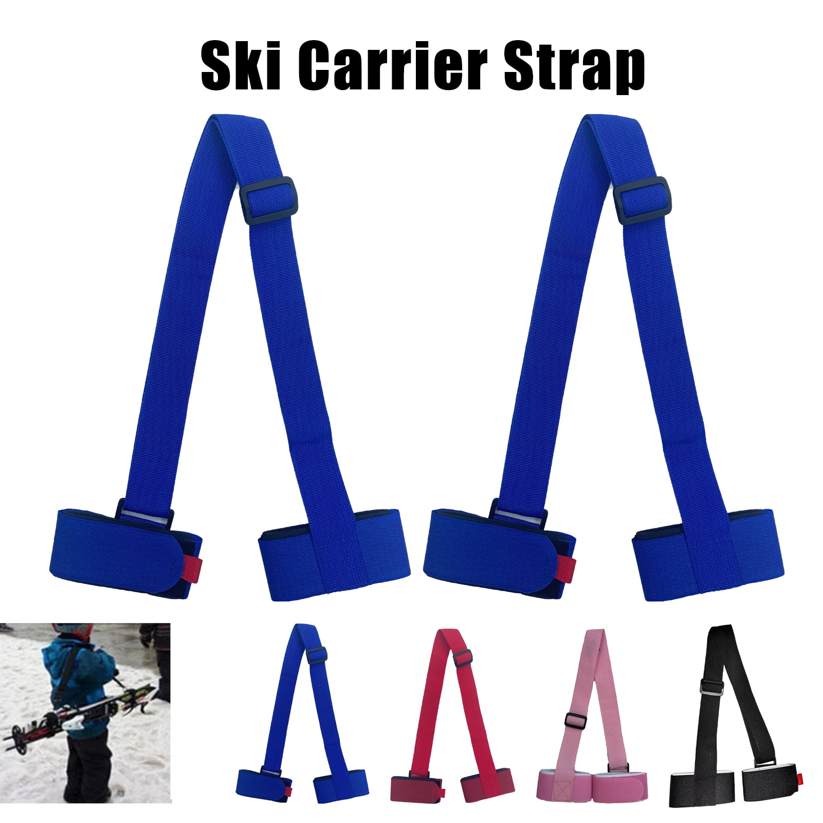 sunsanly Ski Strap And Pole Carrier Ski Carrier Strap Ski Shoulder ...