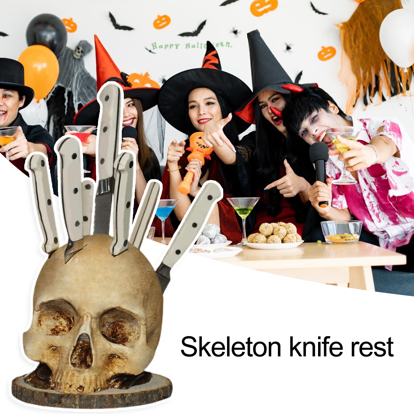 sunsanly Skull Cutter Holder Horror Skull Resin Figurine Kitchen ...