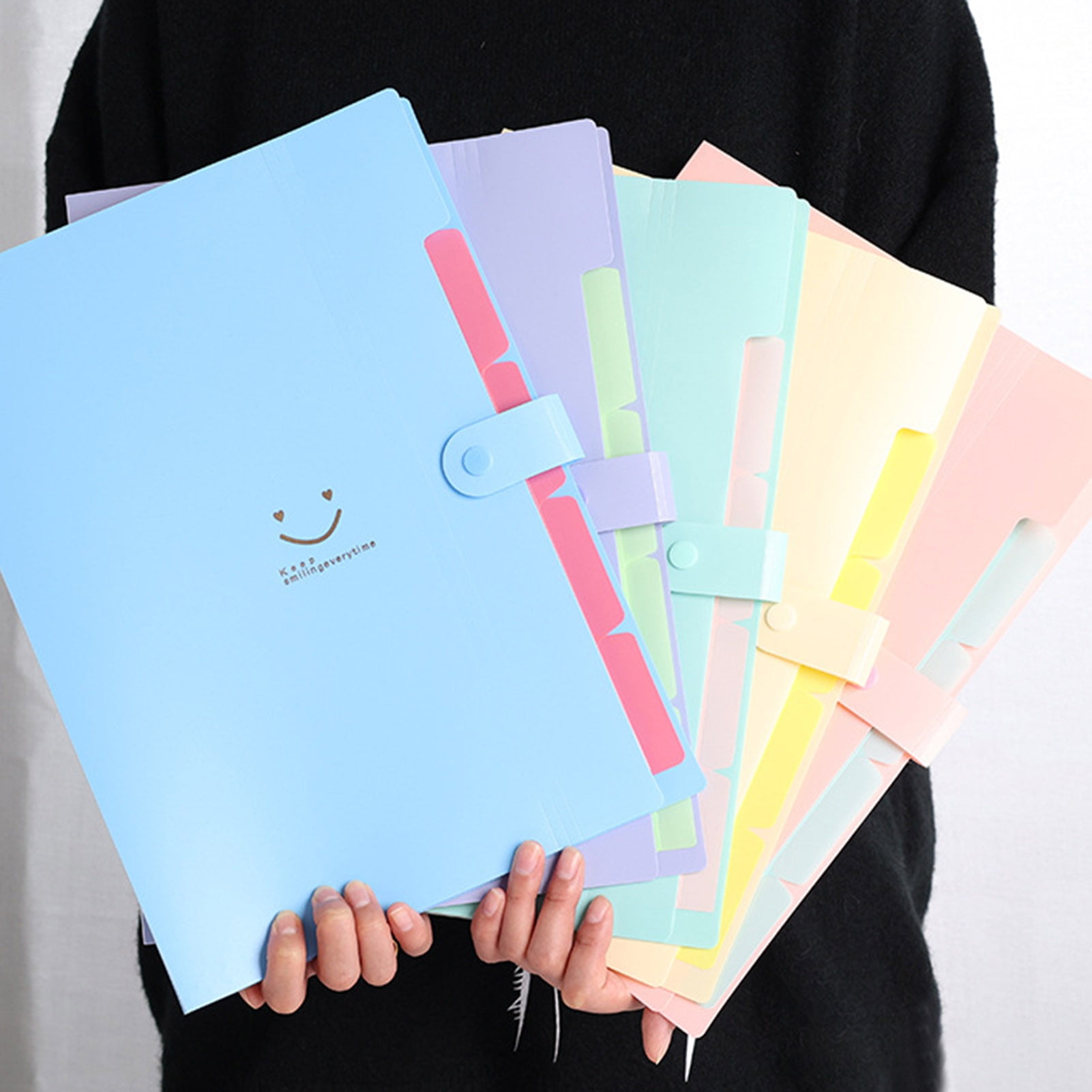 sunsanly Smile Face Design File Organizer A4 Size Document Filing ...