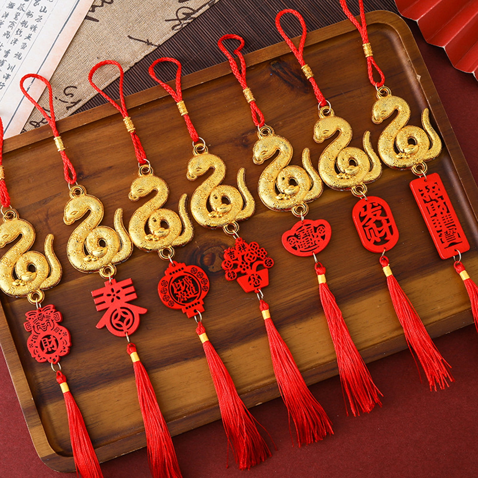 sunsanly Snake Ornament 2025 Year of The Snake Feng Shui Decor Chinese ...