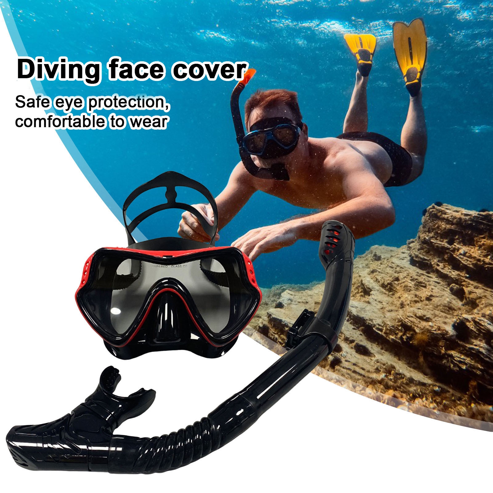 sunsanly Snorkeling Gear Set Men Women Adults Anti-Fog Panoramic View ...
