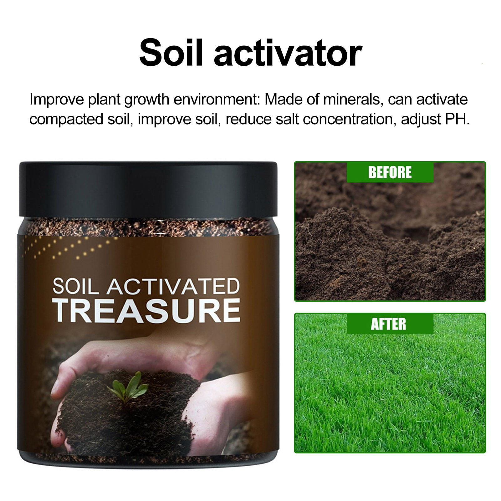 sunsanly Soil Activator Water-soluble Soil Enhancer Mineral-based Soil ...