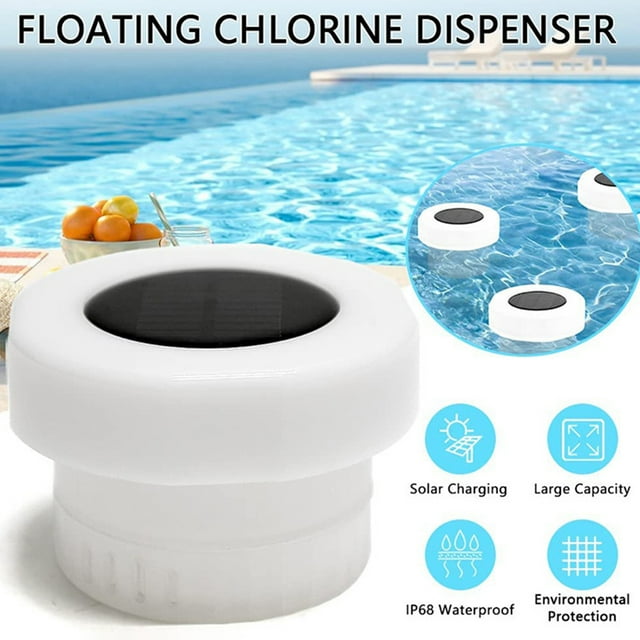 sunsanly Solar Pool Chlorine Floater with Light Chlorine Tablet Floater ...