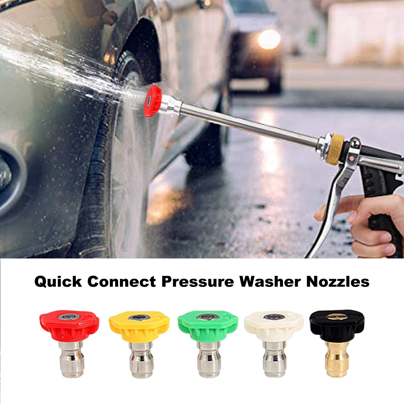 sunsanly Spray Nozzle Set Pressure Washer Nozzle Tips with Nozzle ...