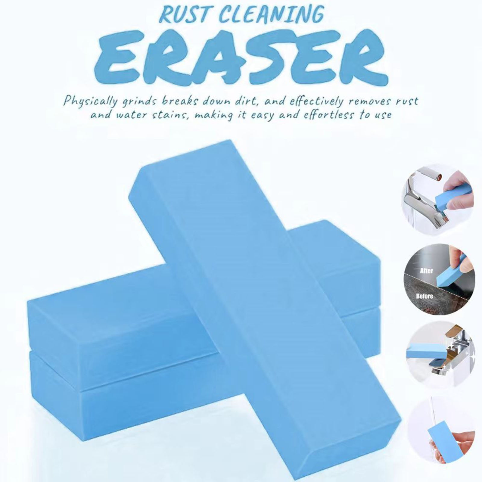 sunsanly Stainless Steel Cleaning Rubber Odorless Rubber Abrasive Safe ...