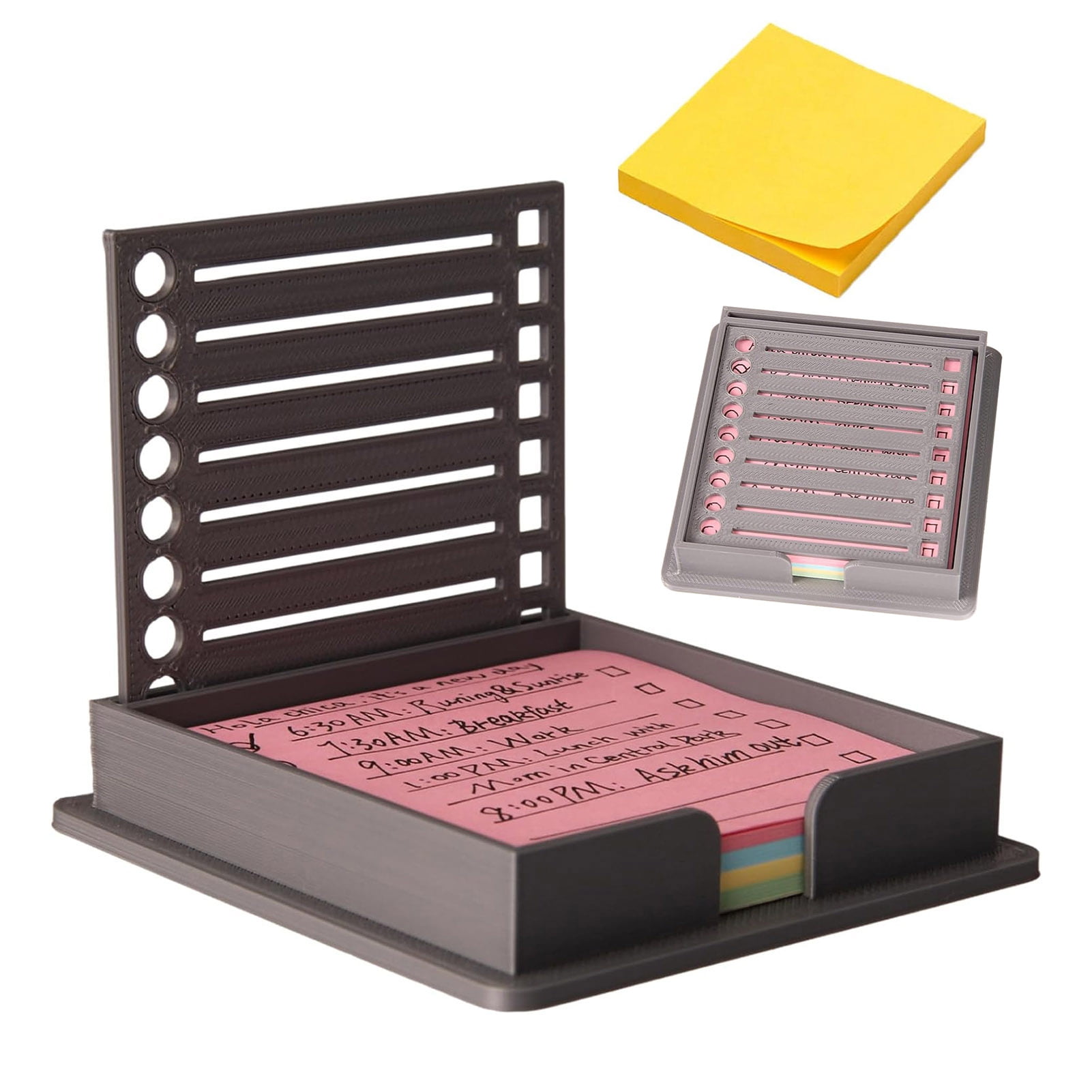 sunsanly Sticky Note Holder with Stencil Sticky Note Dispenser ...