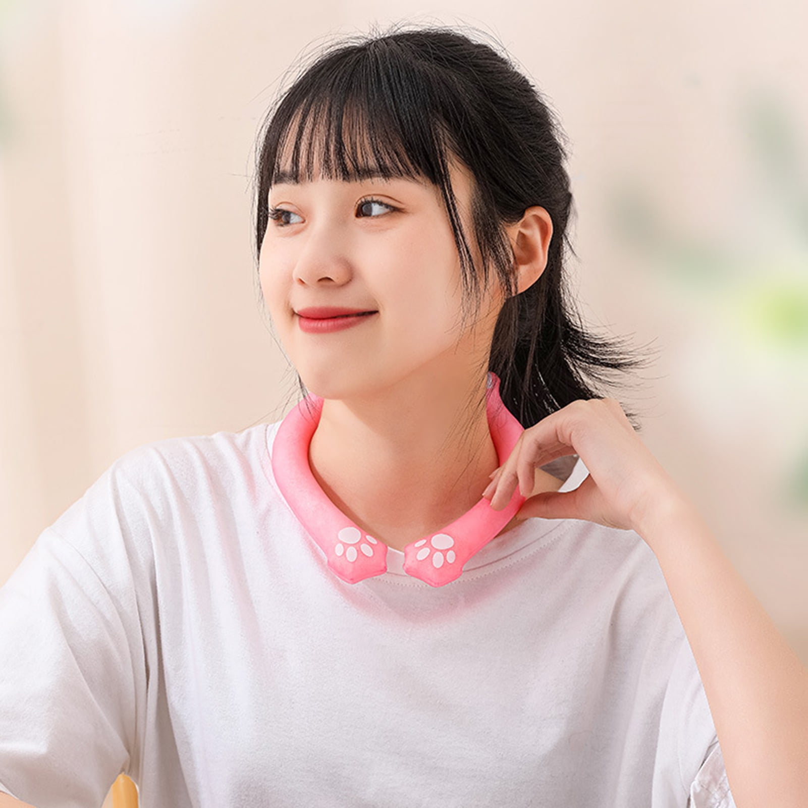 sunsanly Summer Ice Ring Cartoon Wearable Neck Cooler Cooling Tube Lightweight Reusable Outdoor ...